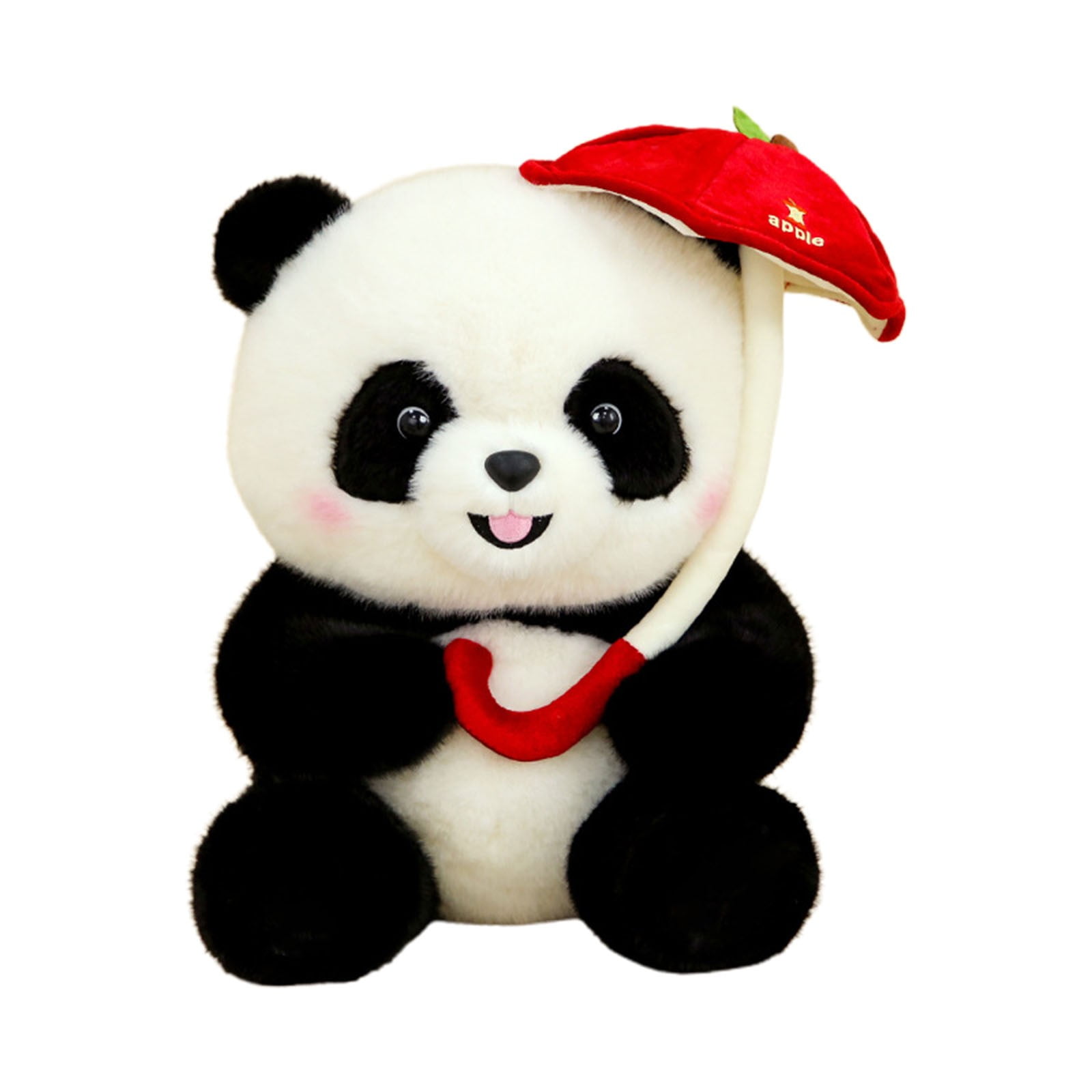 ZMKIAG Adorable Panda Plush Toy Doll with Cute Umbrella Apple Tree Stump Accessory - Soft and ...