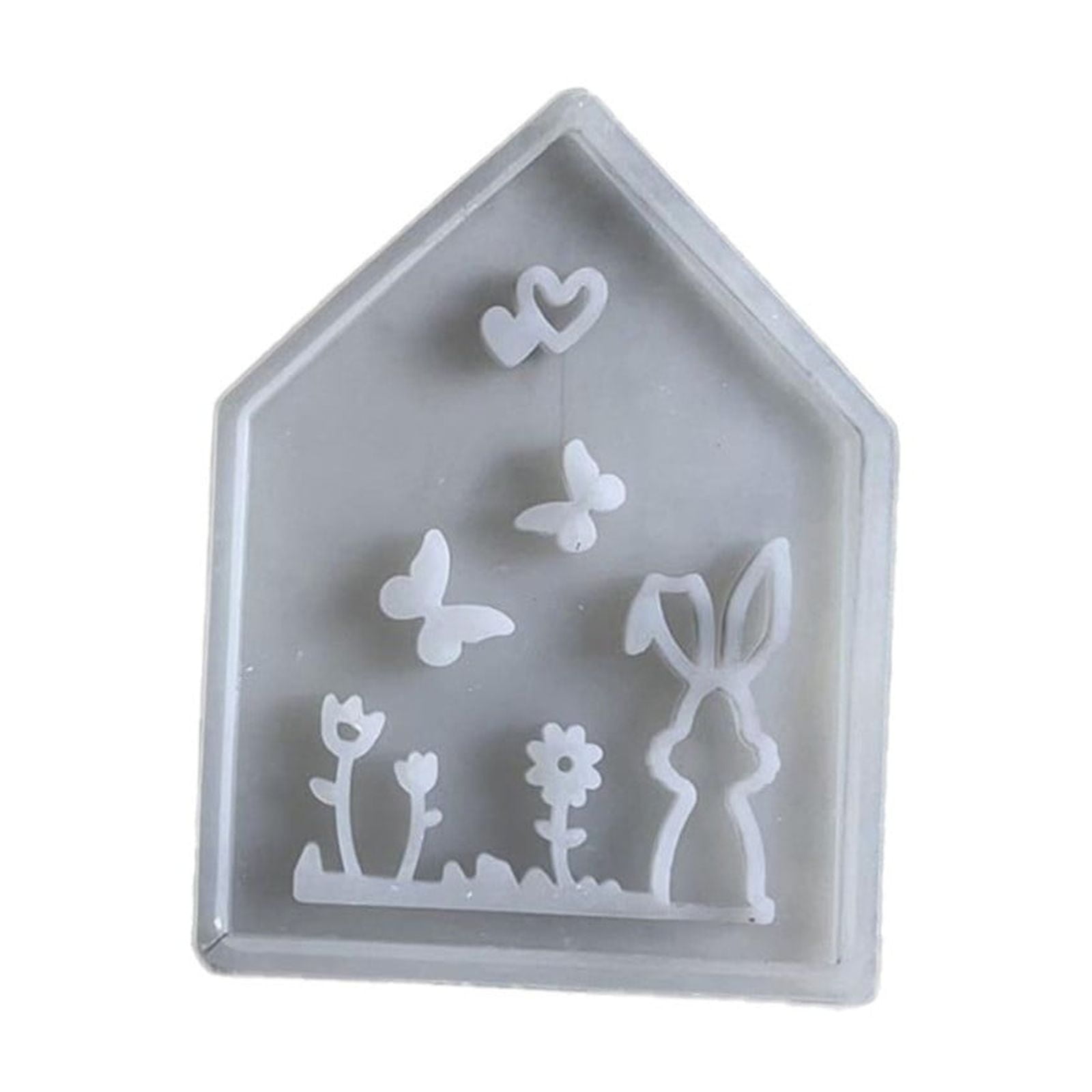 ZMKIAG Art House Shape Resin Silicone Molds,3D Silicone House Candle ...