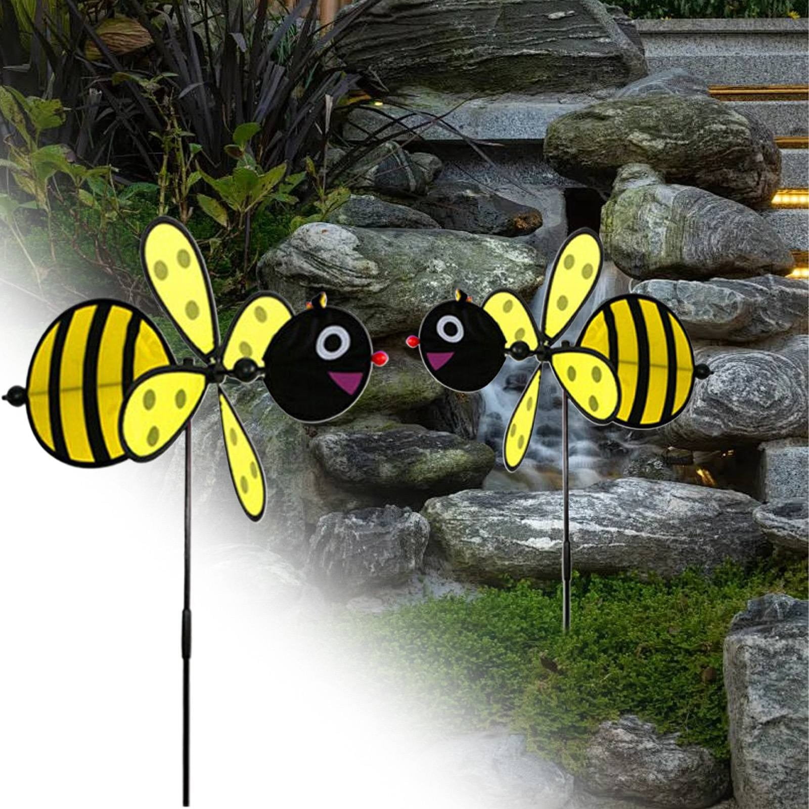ZMKIAG Baby Bee Garden Decor Pinwheels, 1pack Colorful 3D Lovely Insect ...