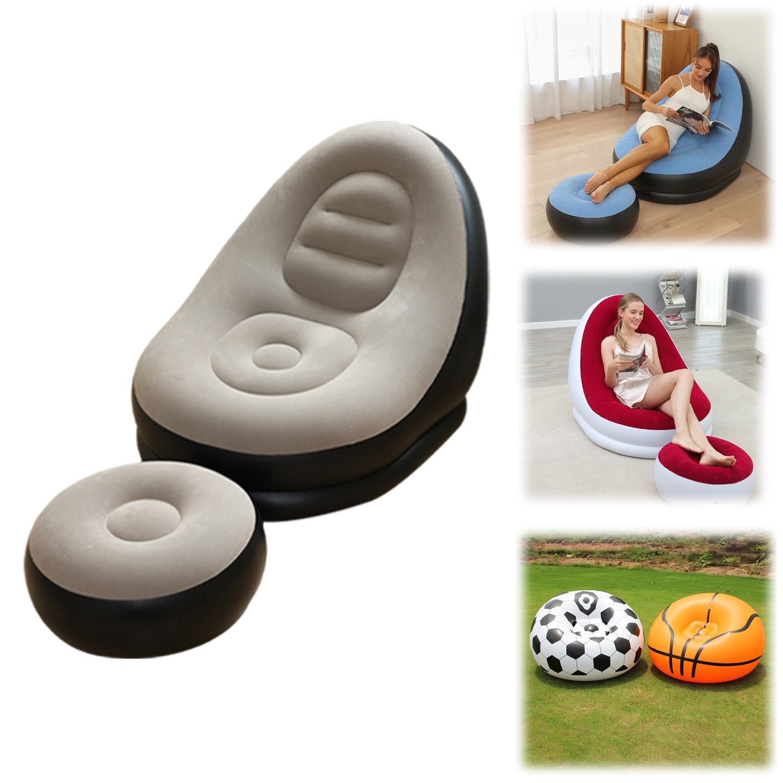 ZMKIAG Delicate and Soft Inflatable Deck Chairs with Air Pump ...