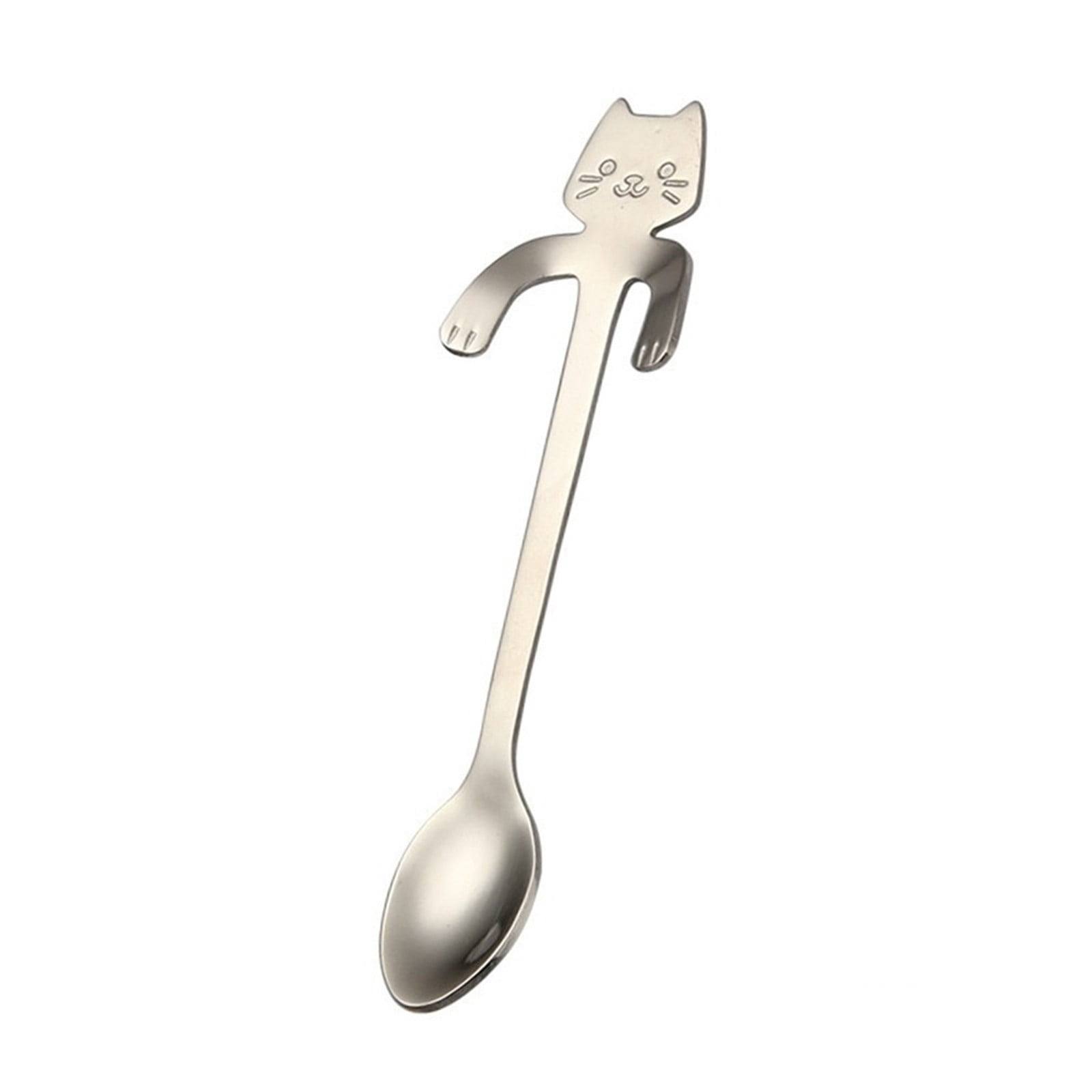 ZMKIAG Dessert Spoons, Stainless Steel Mini Spoons, Cat Coffee Spoon ...
