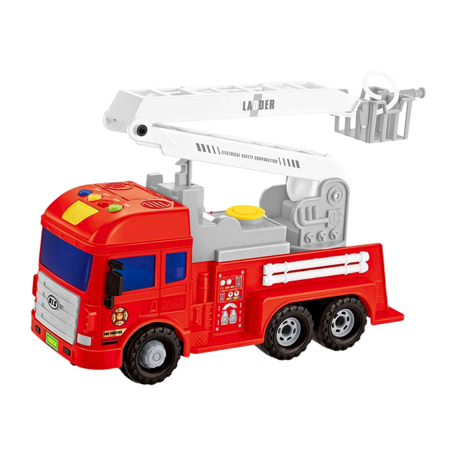 ZMKIAG Fire Truck for Toddler,Toy Fire Truck Rescue with Shooting Water ...