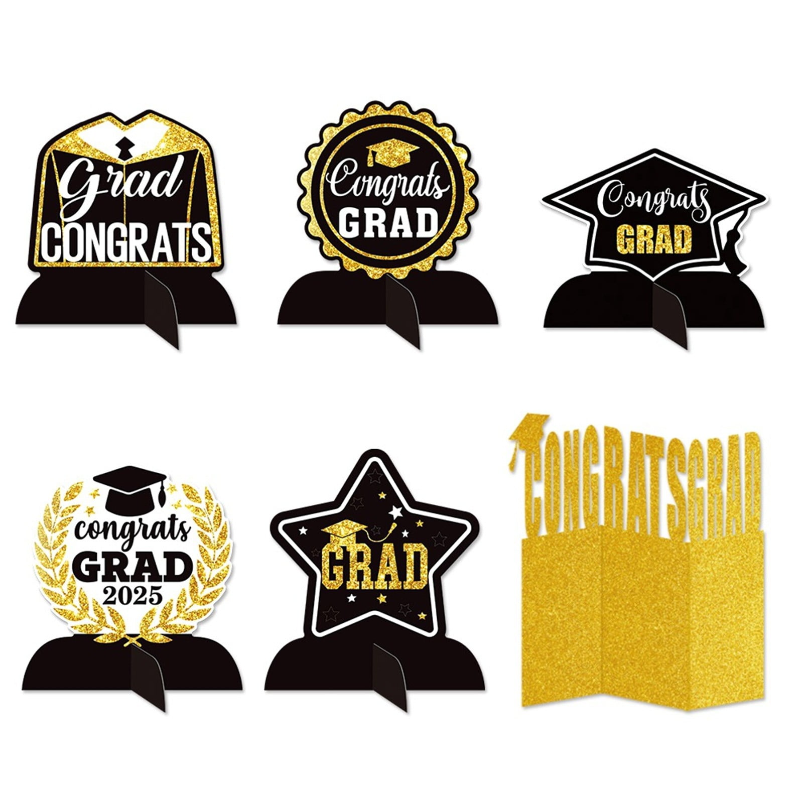 ZMKIAG Graduation Party Decorations Class of 2025 Black and Gold ...