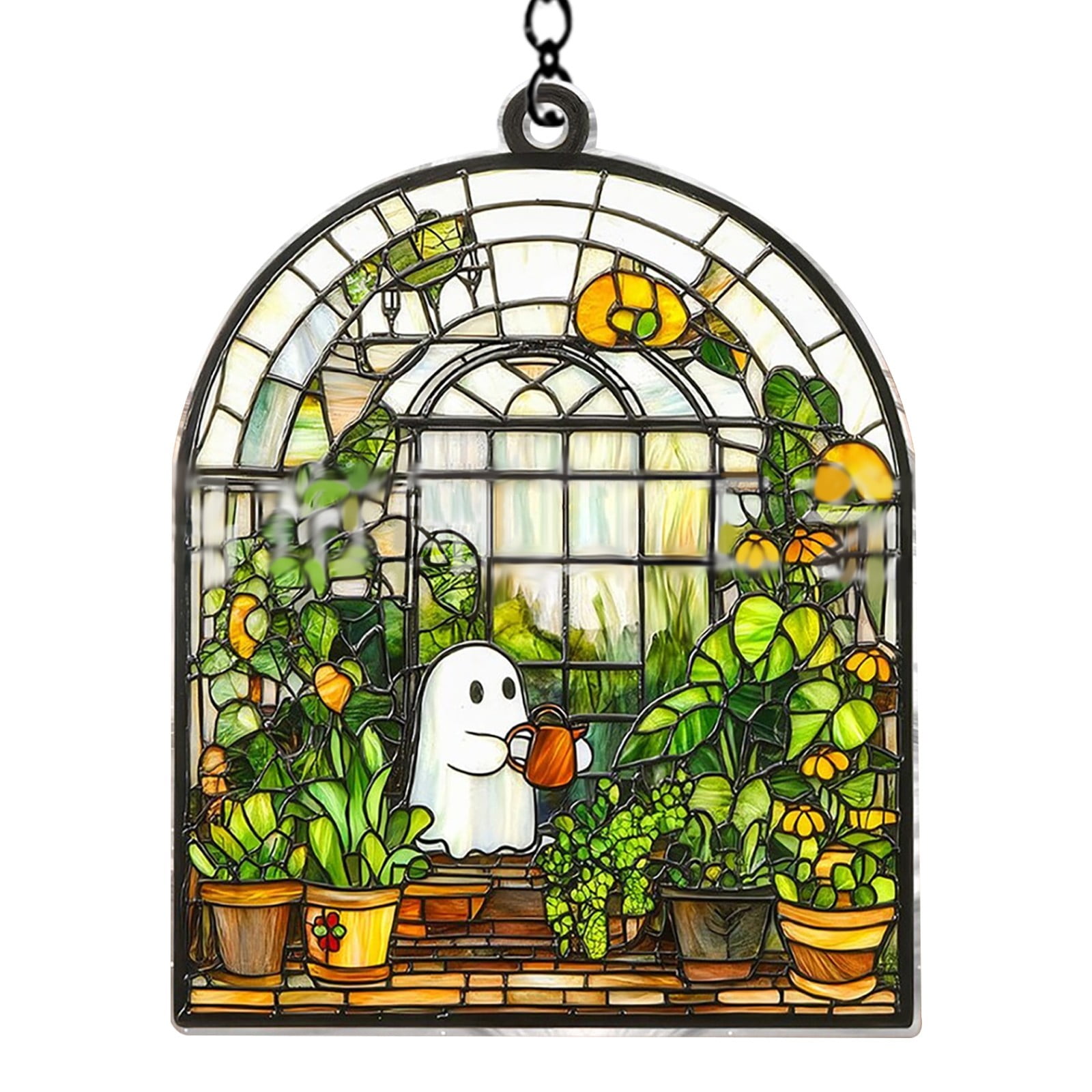 ZMKIAG Halloween Hanging Decoration - Acrylic Cute Ghost Decor - Non ...