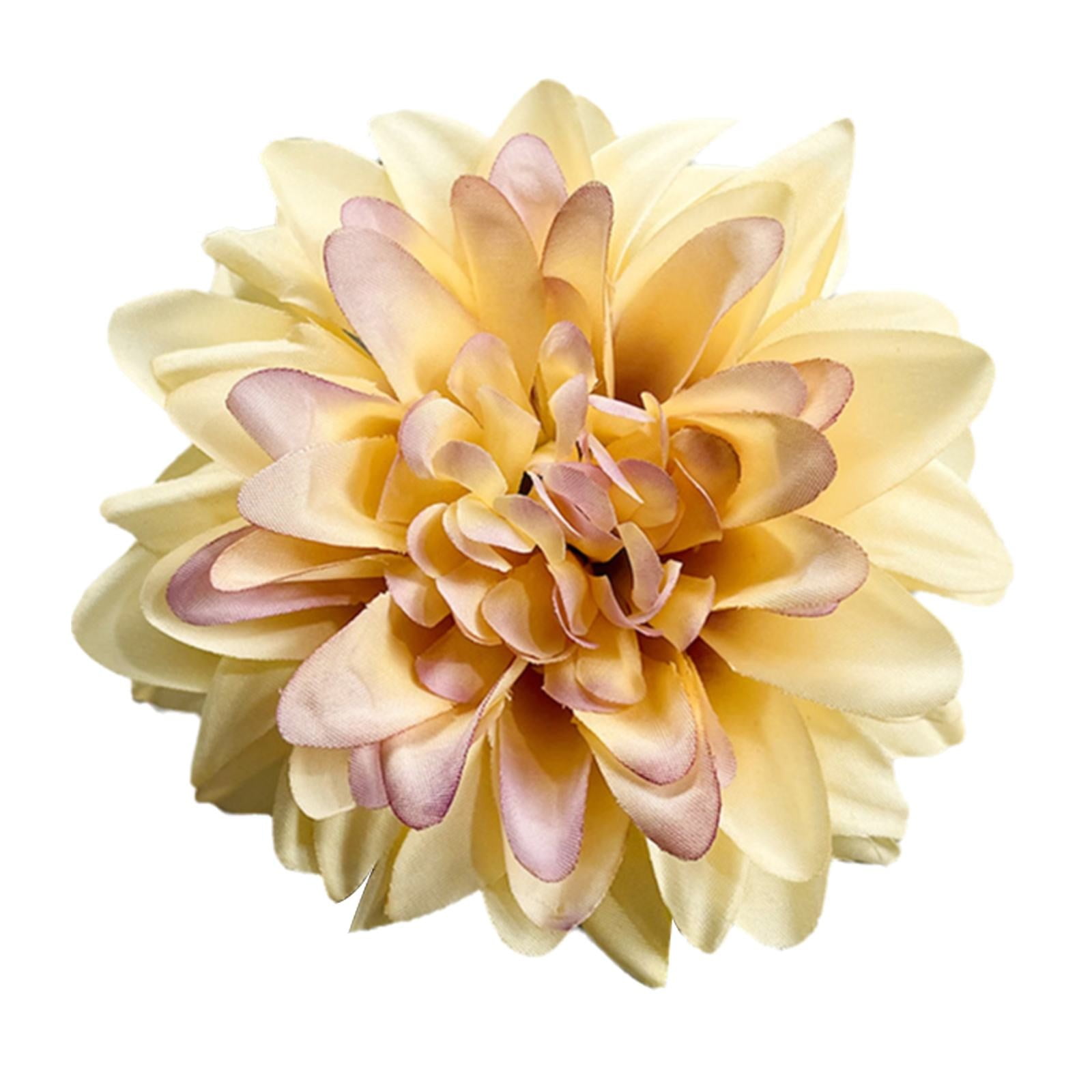 ZMKIAG Hydrangea Artificial Flowers with Leaves, Champagne Silk Full ...