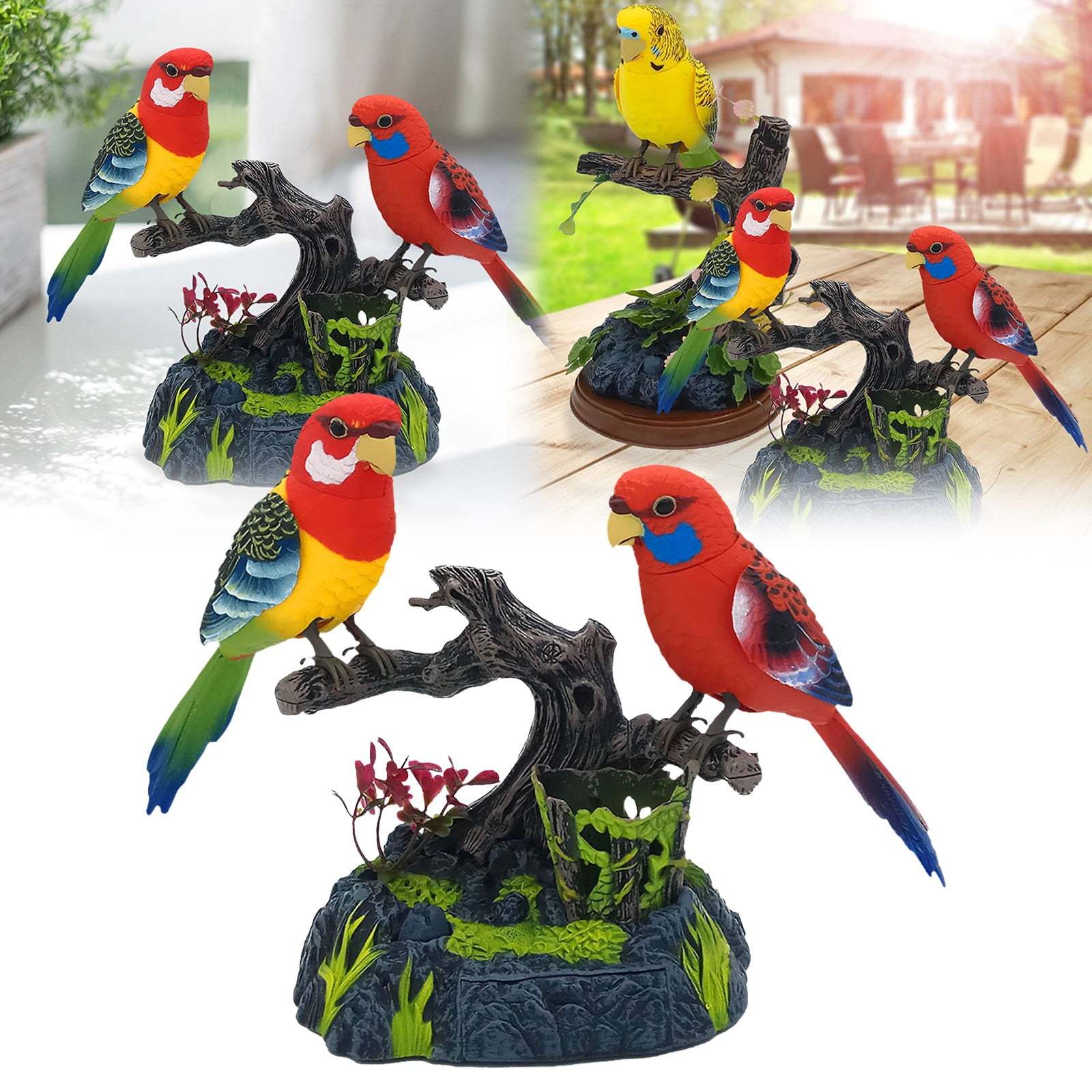 ZMKIAG Interactive Voice Controlled Electronic Bird Toy, Realistic ...