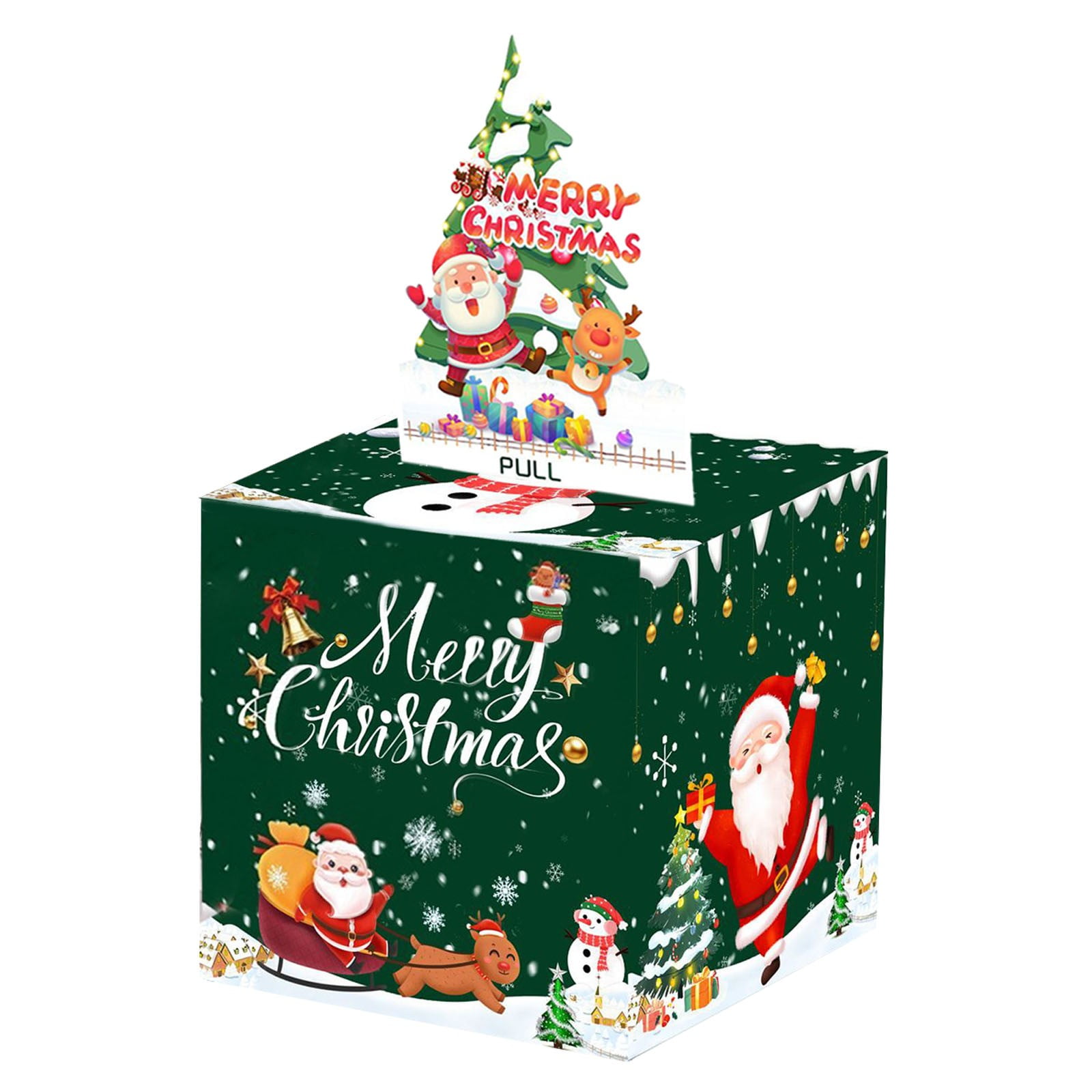 ZMKIAG Merry Christmas Pull Box - Funny DIY Cash & Card Pull out Box ...