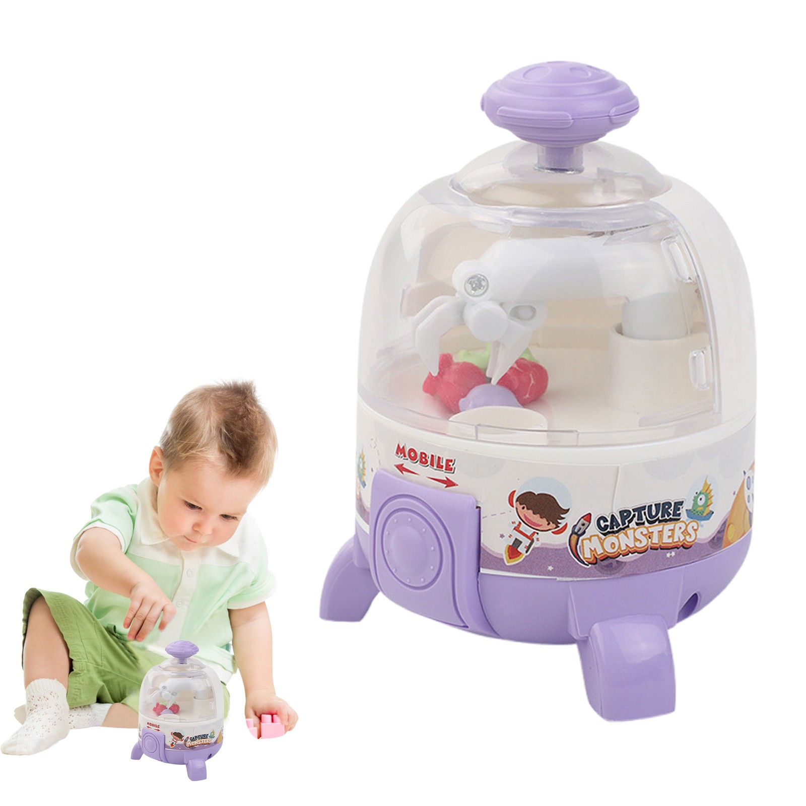 ZMKIAG Mini Machine for Kids Toy, 6 Tiny Stuff Prizes Game Miniature ...