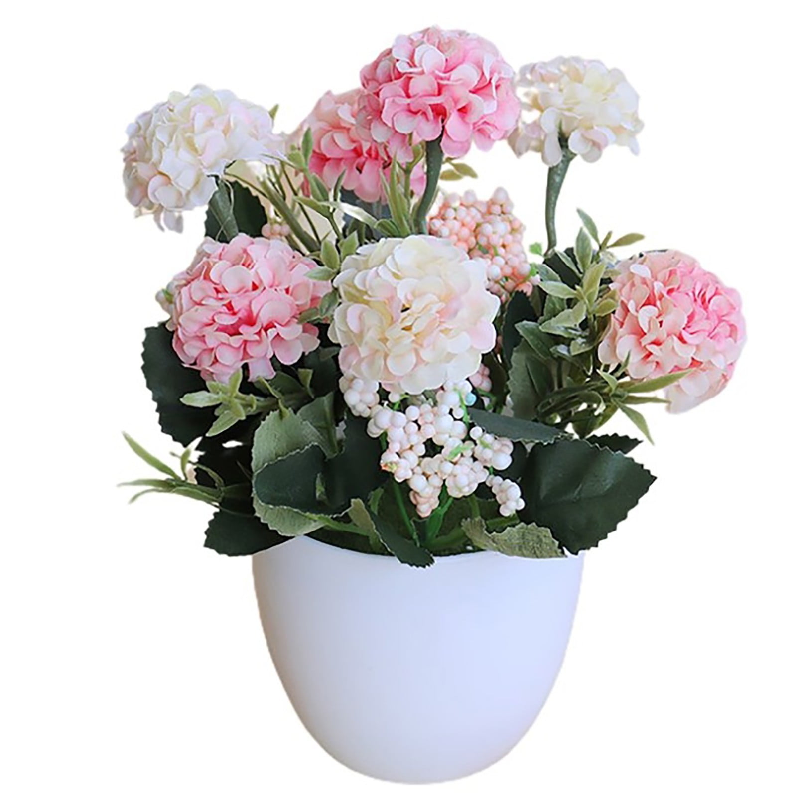 ZMKIAG Mini Silk Flower Potted Plants - Realistic Fake Potted Greenery ...