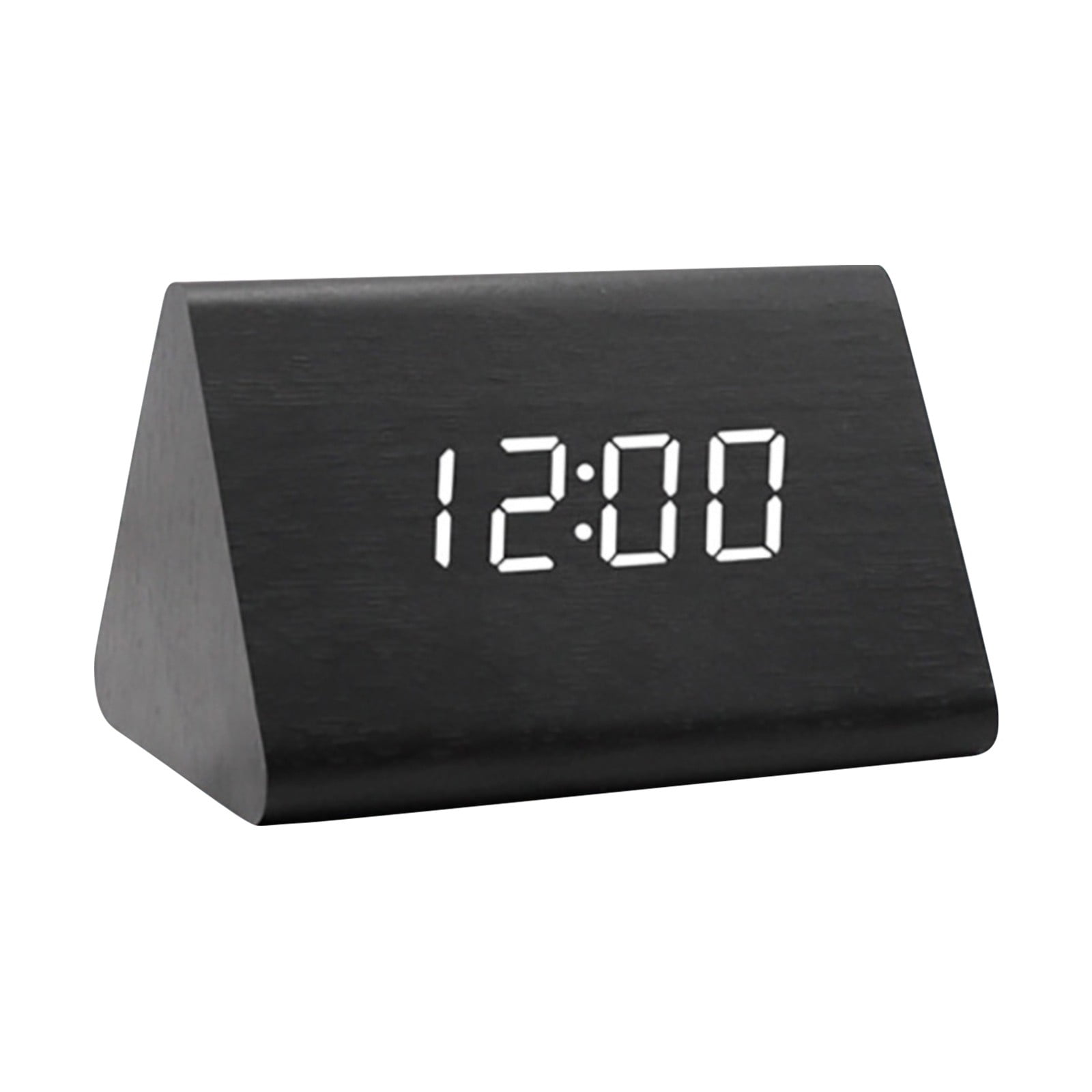 ZMKIAG Modern Wooden Digital Alarm Clock, Wood Fashion Multi-function ...