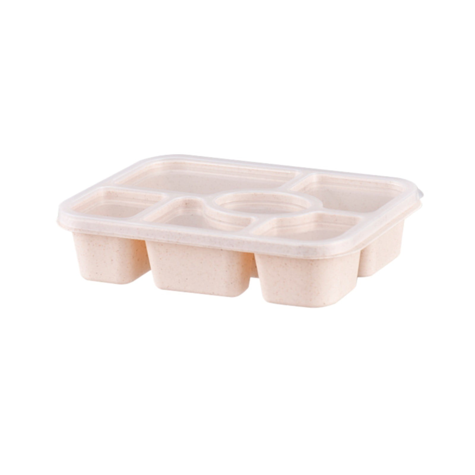 ZMKIAG Natural Wheat Fiber 6-Grid Serving Tray, Eco-Friendly Dinnerware ...