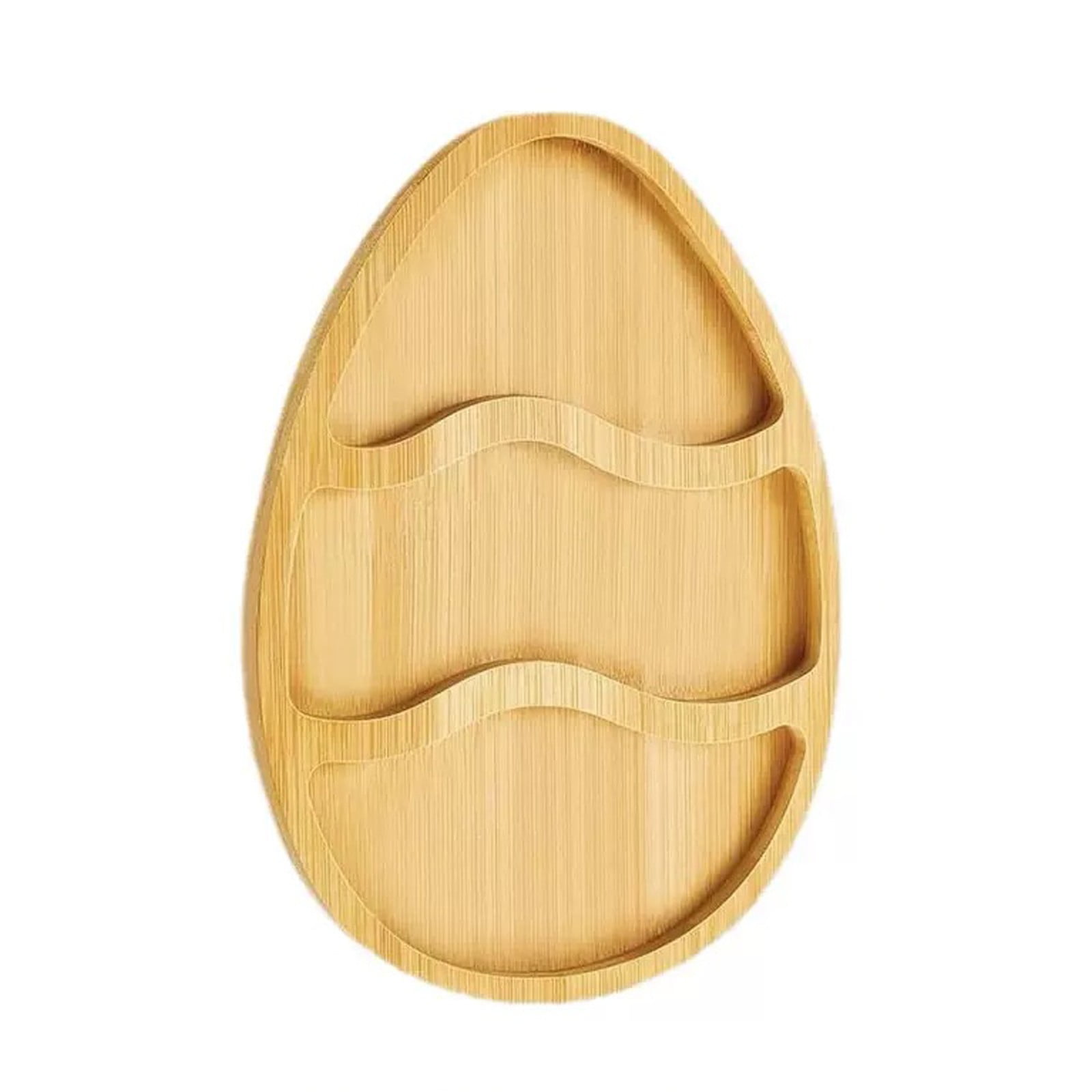 ZMKIAG Oval Easter Charcuterie Board with Bunny Engravings - Reversible ...