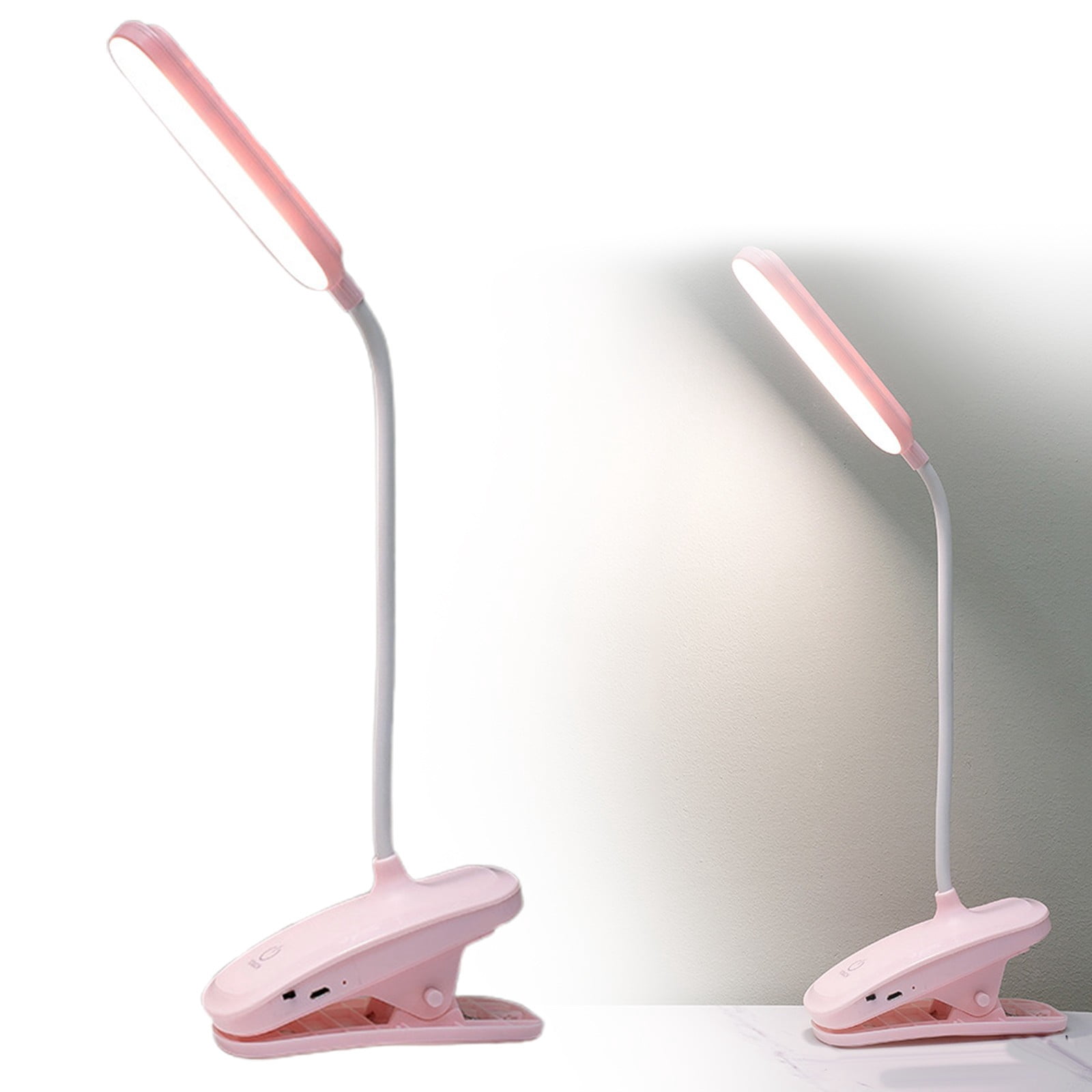ZMKIAG Portable and Rechargeable Clip on LED Lamp for Bedroom Bedside ...