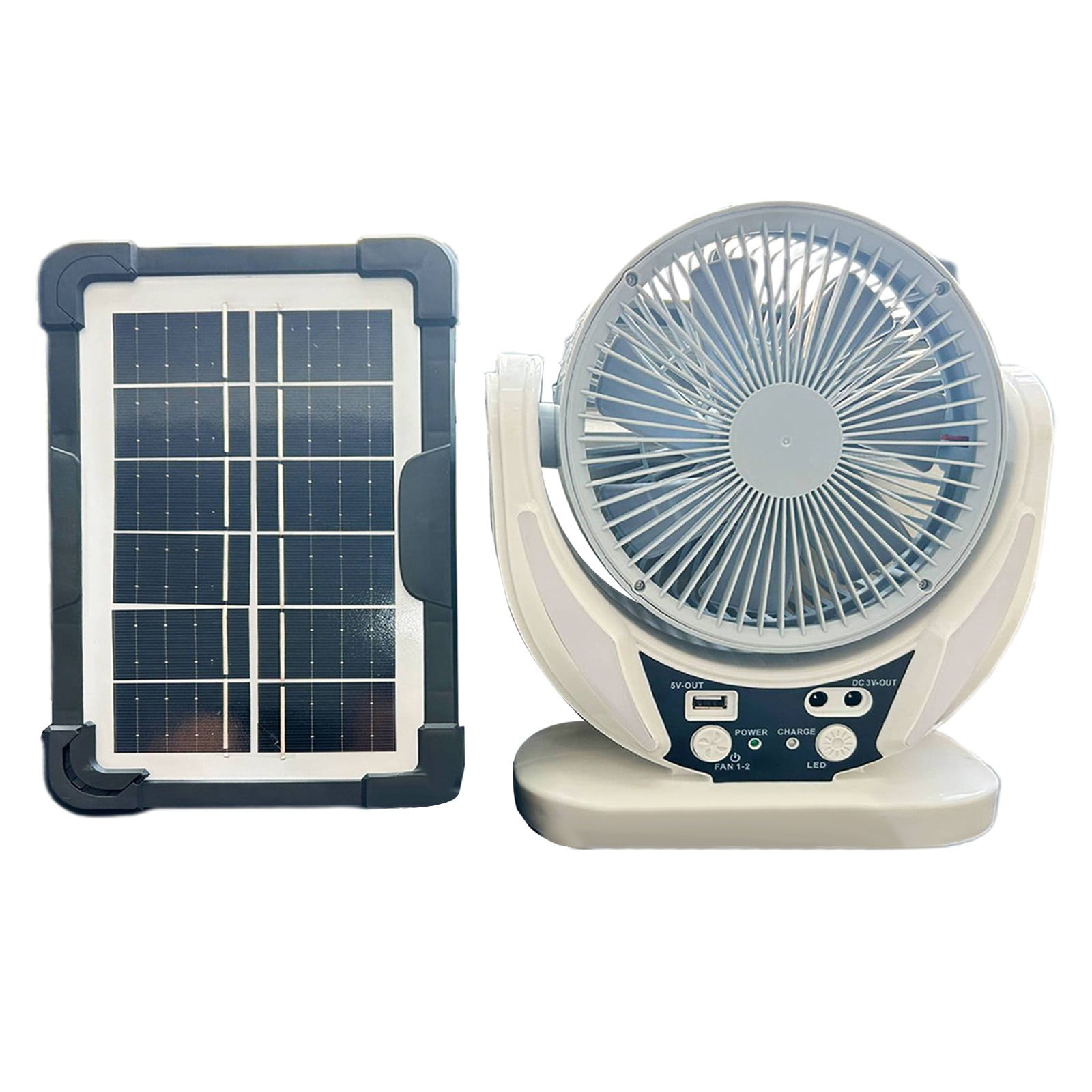 ZMKIAG Portable Solar Energy Fan with Handle, Adjustable Speed USB ...