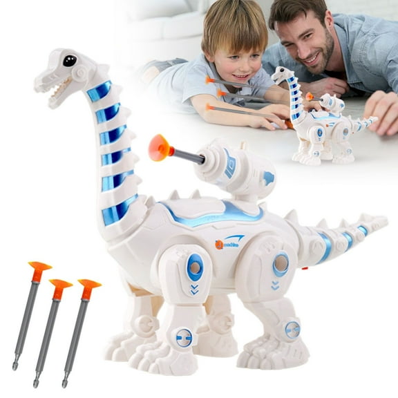 HANMUN Robot Dinosaur Toy for Kids 3-8+, T rex with Light & Roaring ...