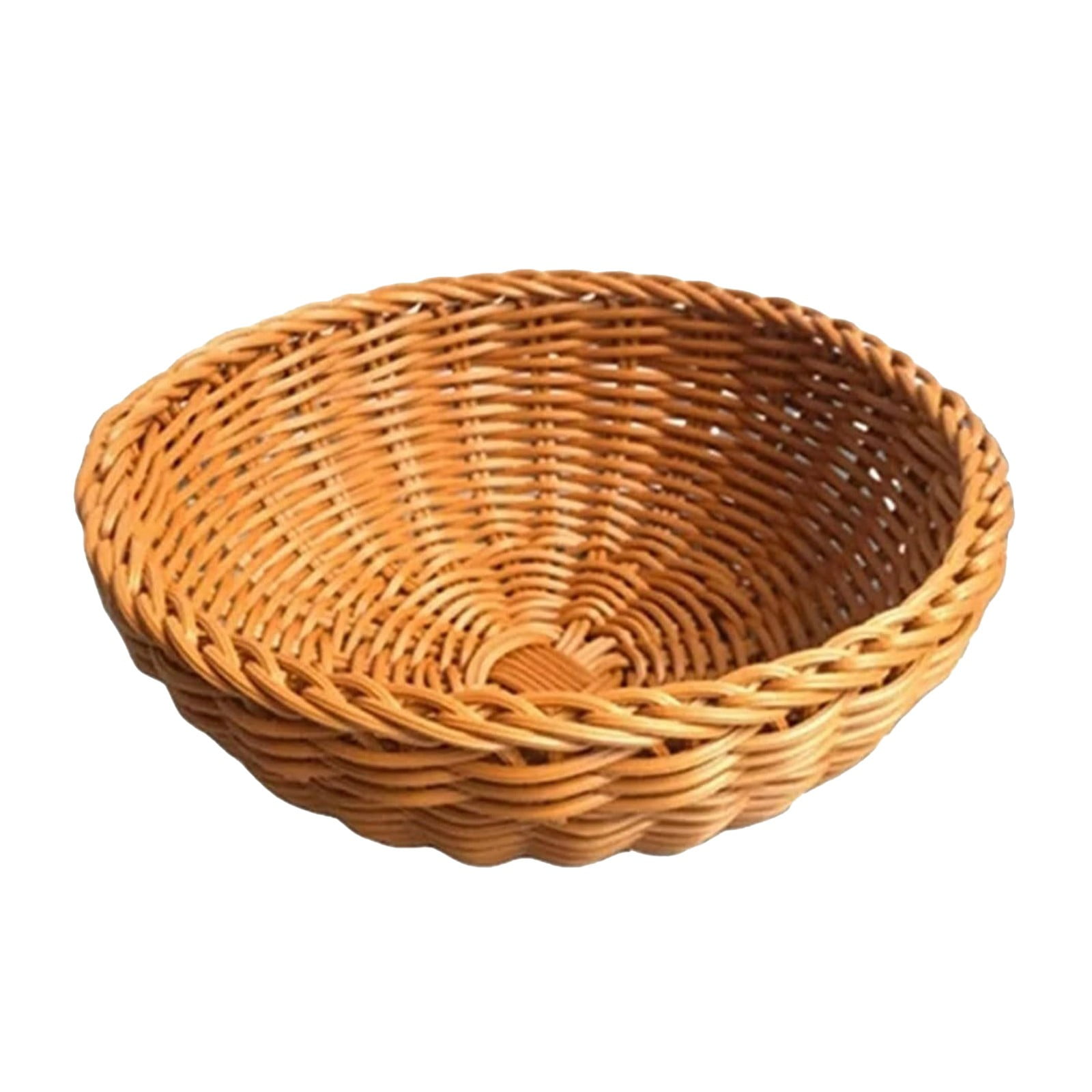 ZMKIAG Round Fruit Woven Basket Bowls, Handmade Rattan Bread Basket ...