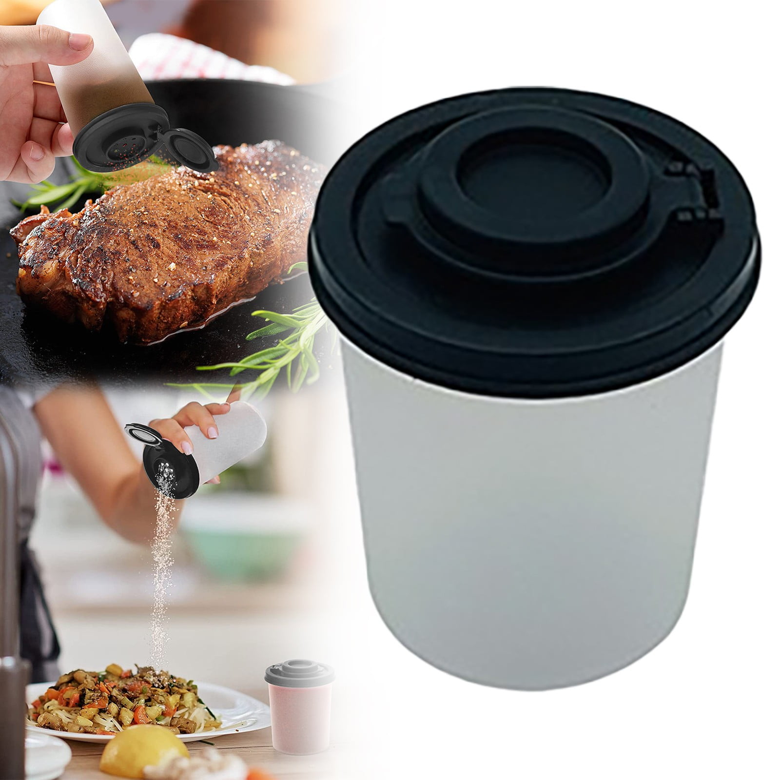 ZMKIAG Salt and Pepper Shakers with Moisture Proof Silicone Lids ...