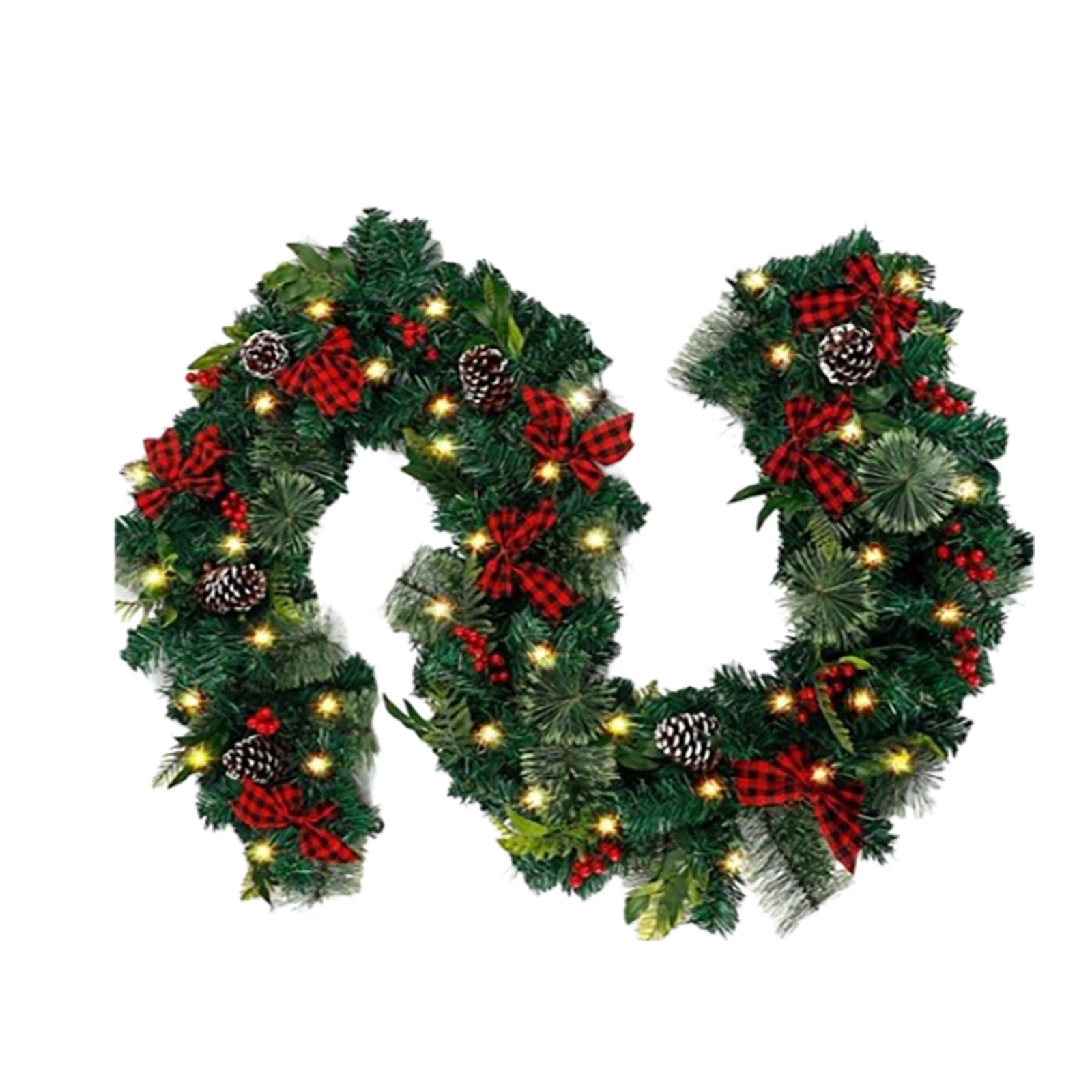 ZMKIAG Spring Garland 9 Ft Artificial Realistic Green Christmas ...