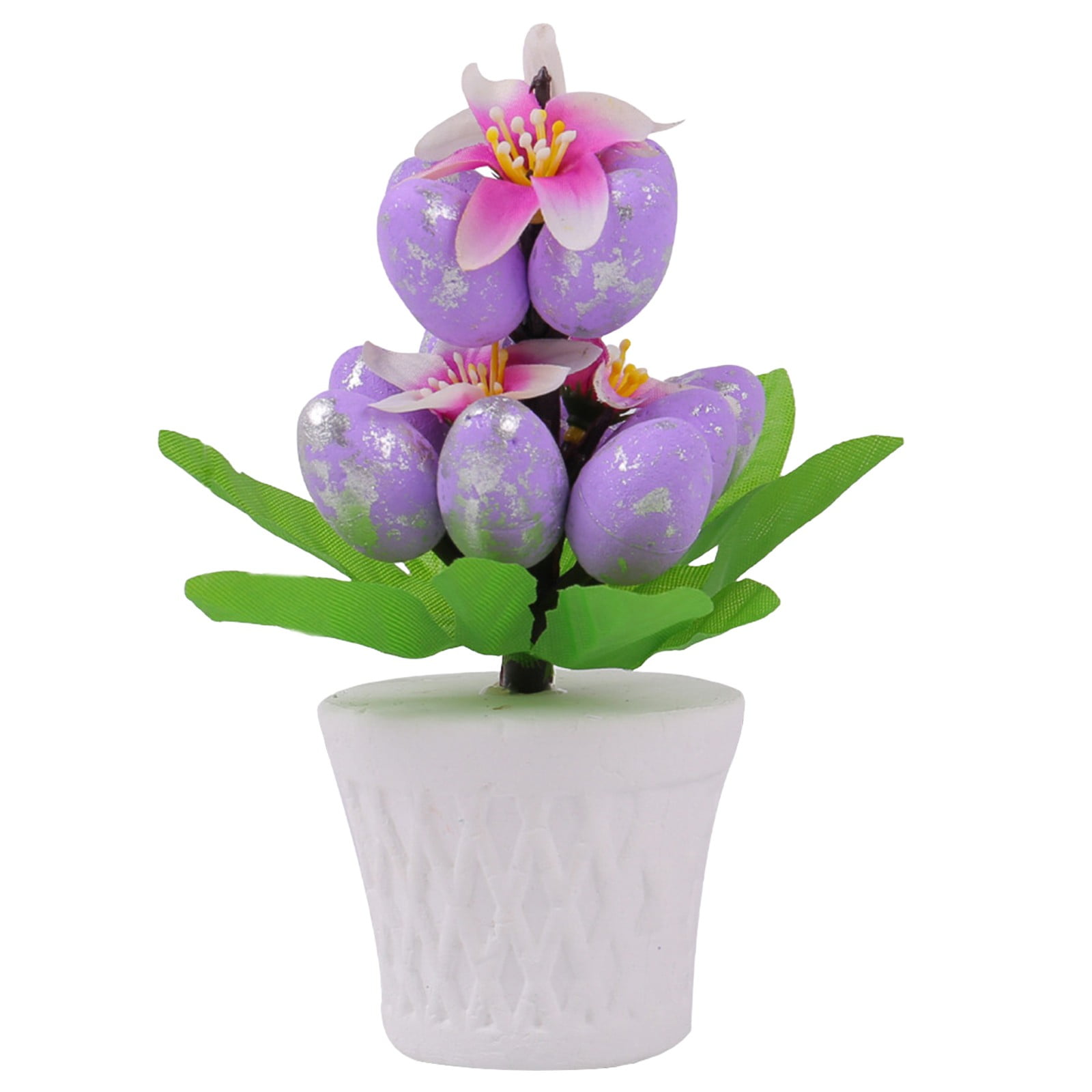 ZMKIAG Tabletop Artificial Easter Egg Plant Pot Set - Colorful Potted ...