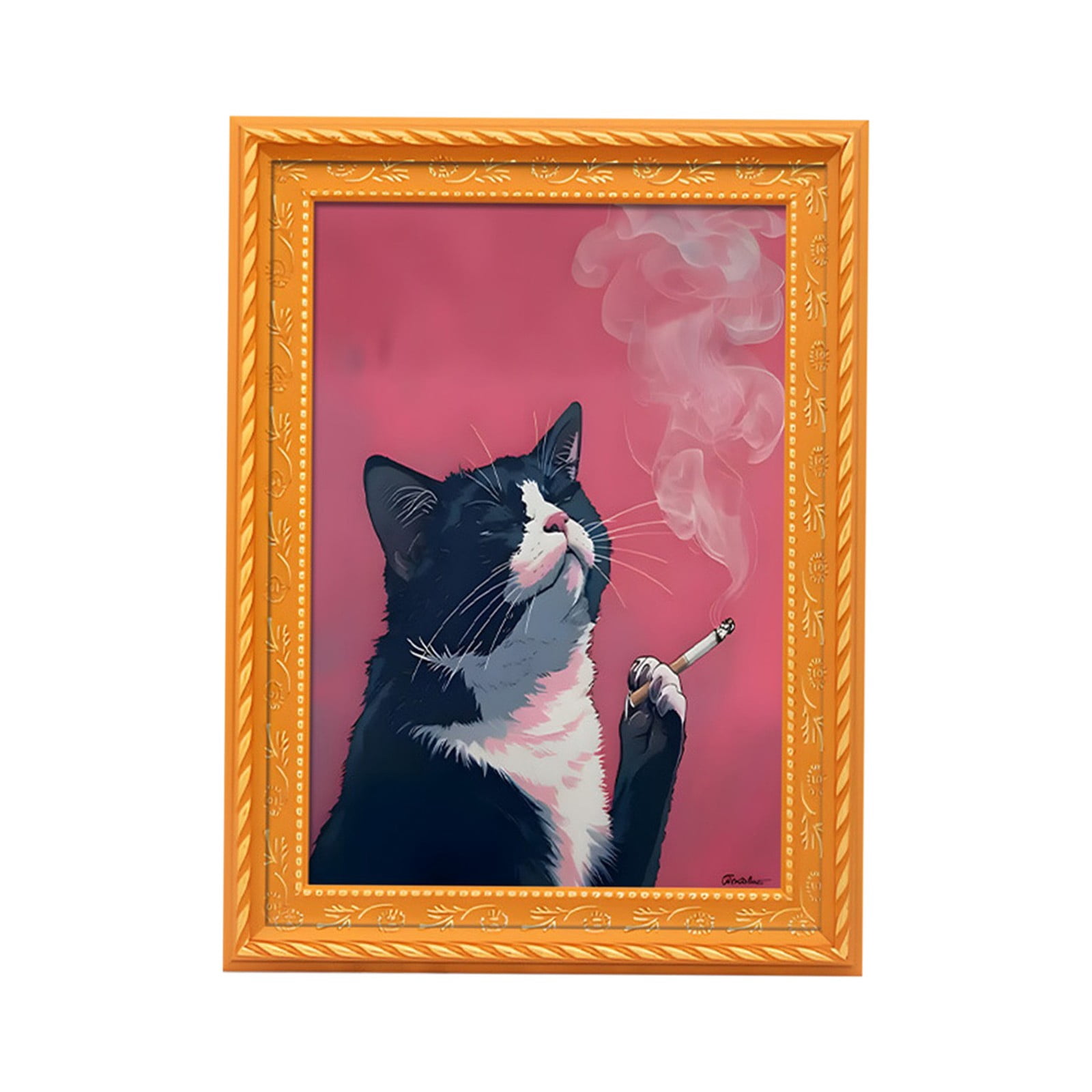 ZMKIAG Wooden Cat Refrigerator Magnet - Artistic Themed Cat Fridge ...