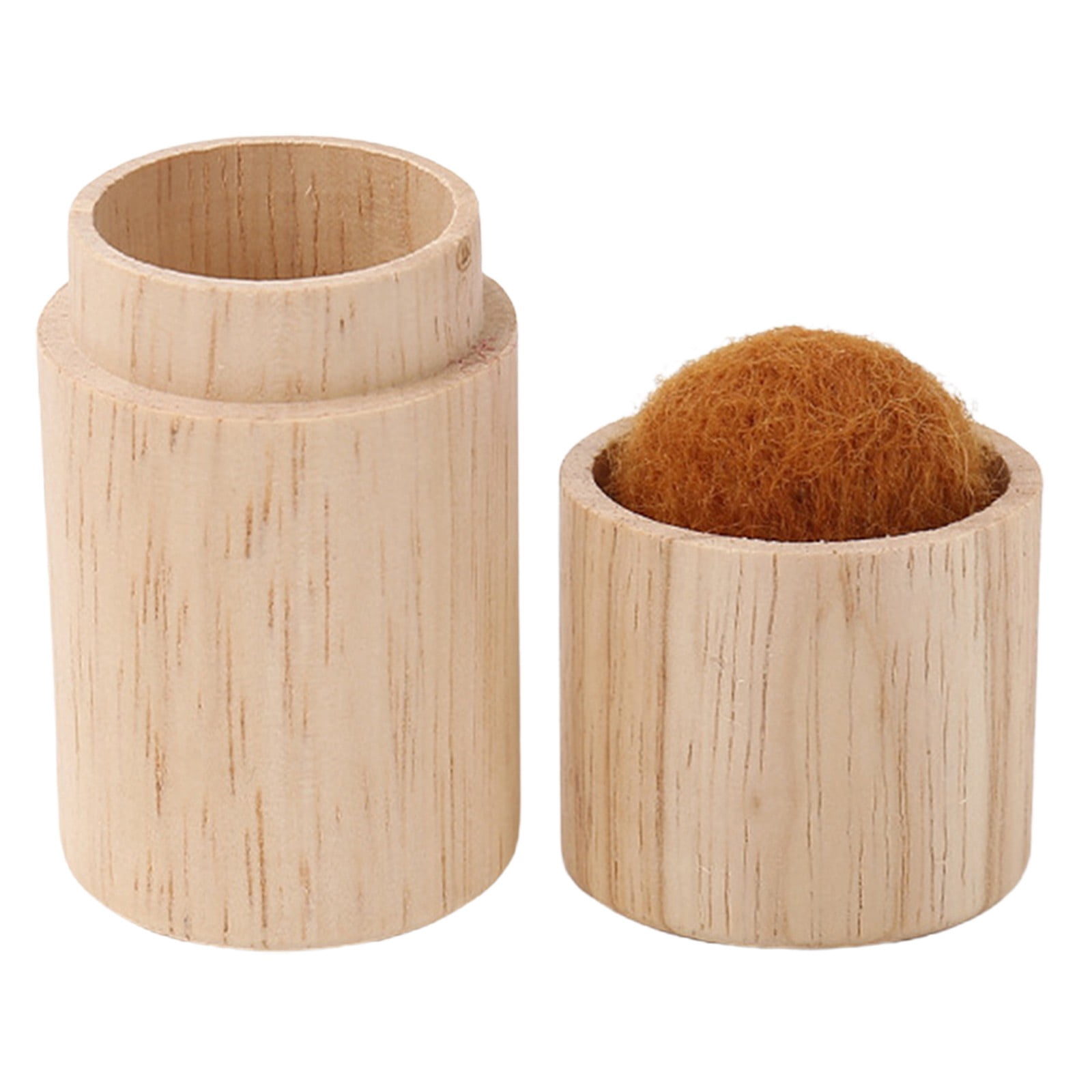 ZMKIAG Wooden Sewing Needle Holder with Pincushion Lid - Portable Pin ...