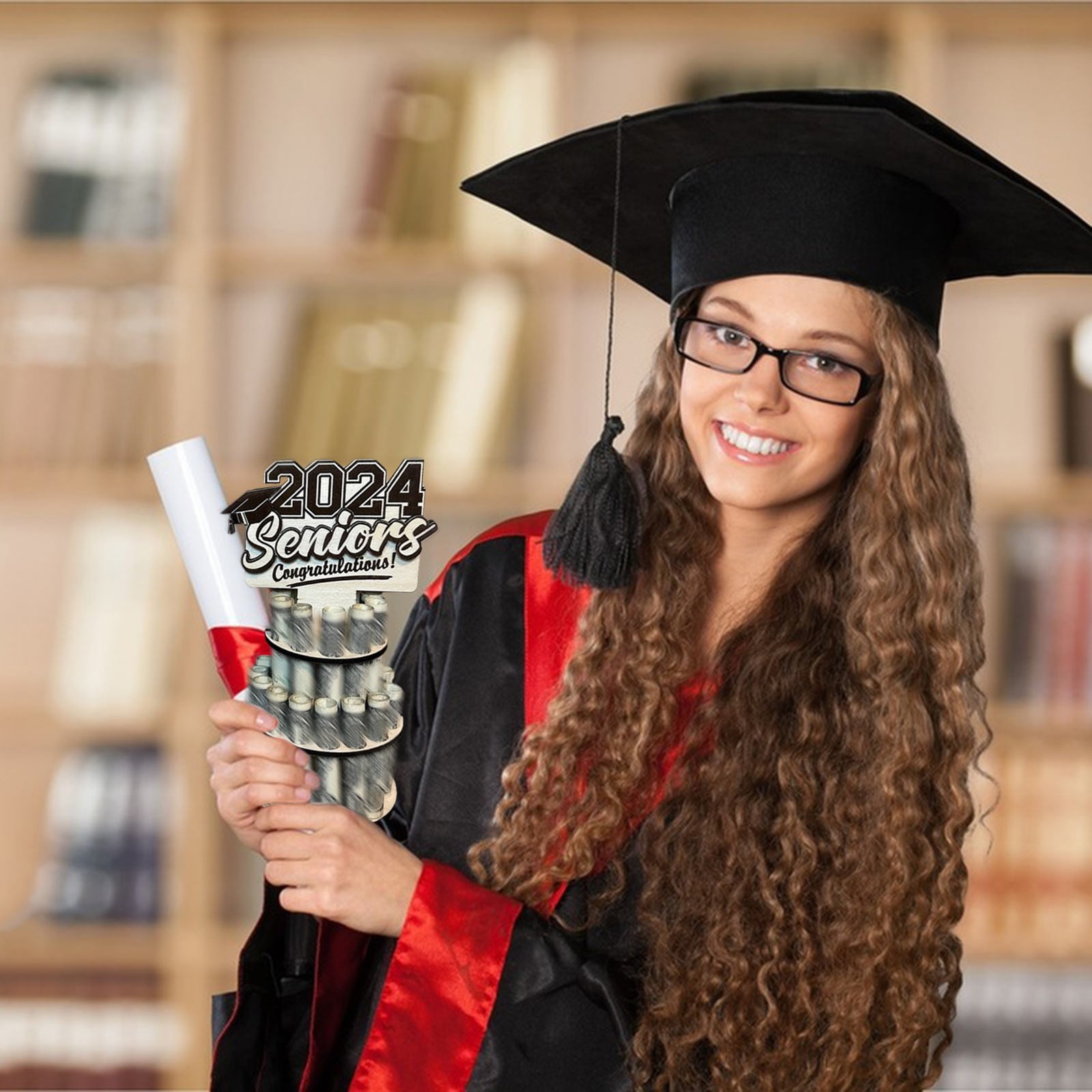 ZMLDEGSS New outside Yard Decorations Statues 2024 Graduation Holder ...