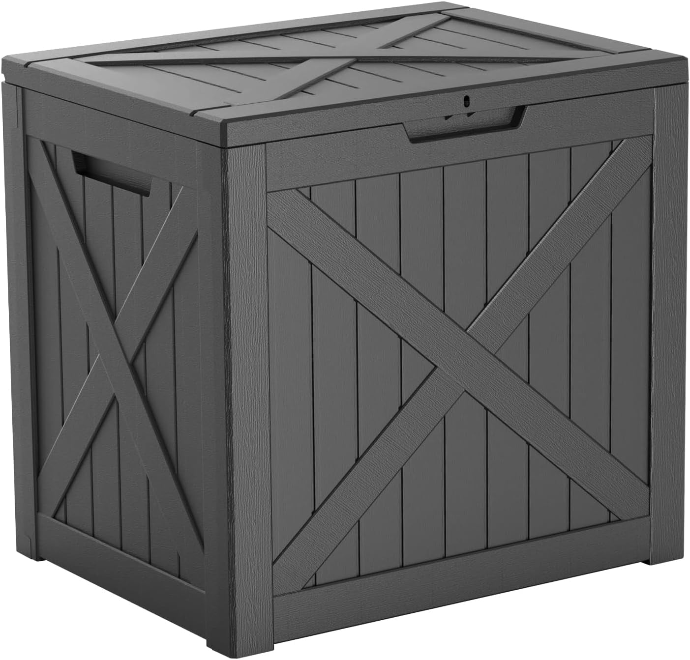 ZMMOO 32 Gallon Resin Deck Box - Lockable Outdoor Storage for Patio ...
