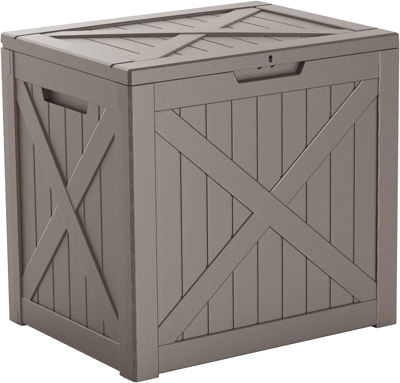 ZMMOO 32 Gallon Resin Deck Box - Lockable Outdoor Storage for Patio ...