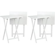 Beaumont Lane Traditional Wood Mobile Tray Table in Cherry Dark Brown ...