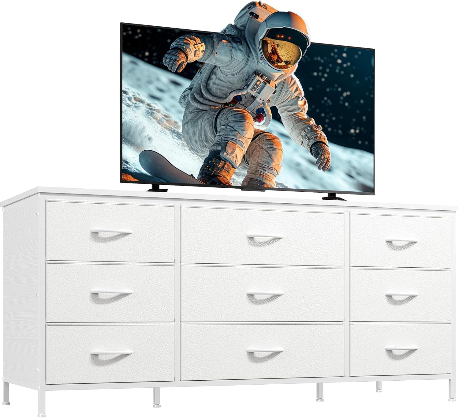 ZMMOO Dresser TV Stand with 9 Drawers for 60'' TV Stand for Bedroom ...