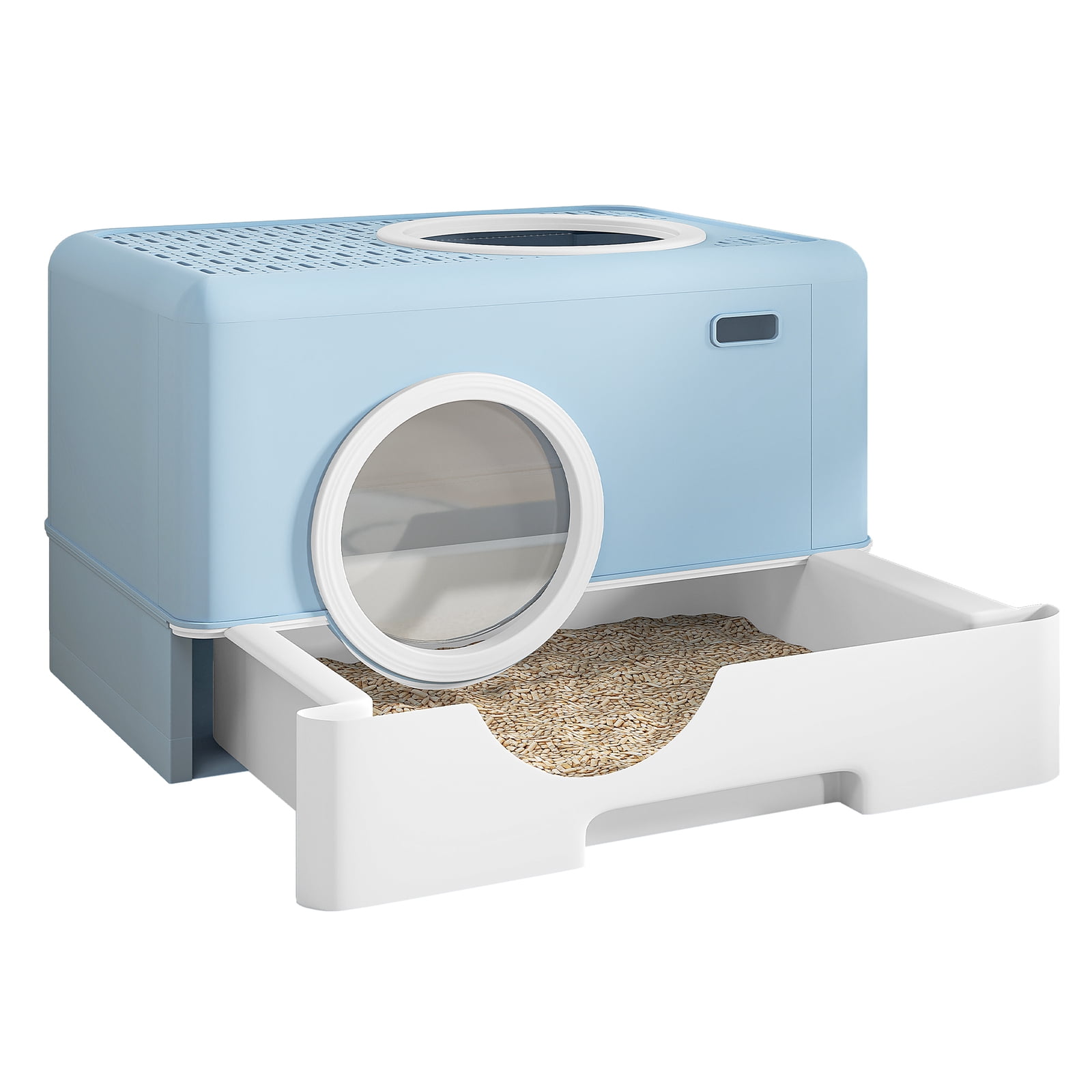 ZMMOO Large Enclosed Cat Litter Box with Lid – Covered Hooded Cat ...