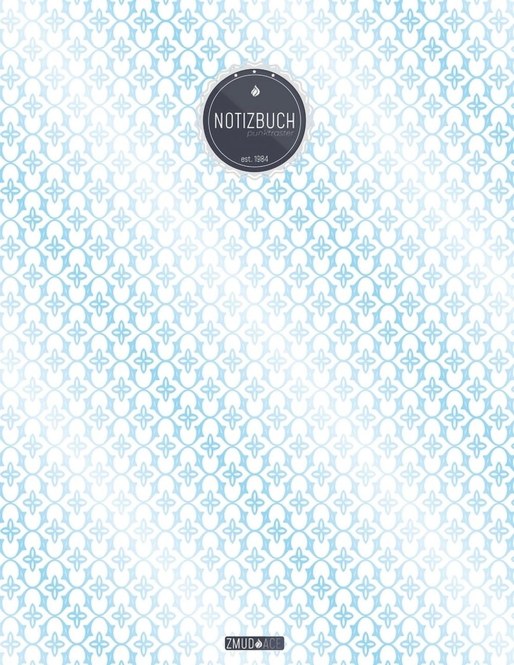 ZMUDACE Notizbuch Punktraster : in DIN A4 Softcover - "ZP158 Karo Blume ...