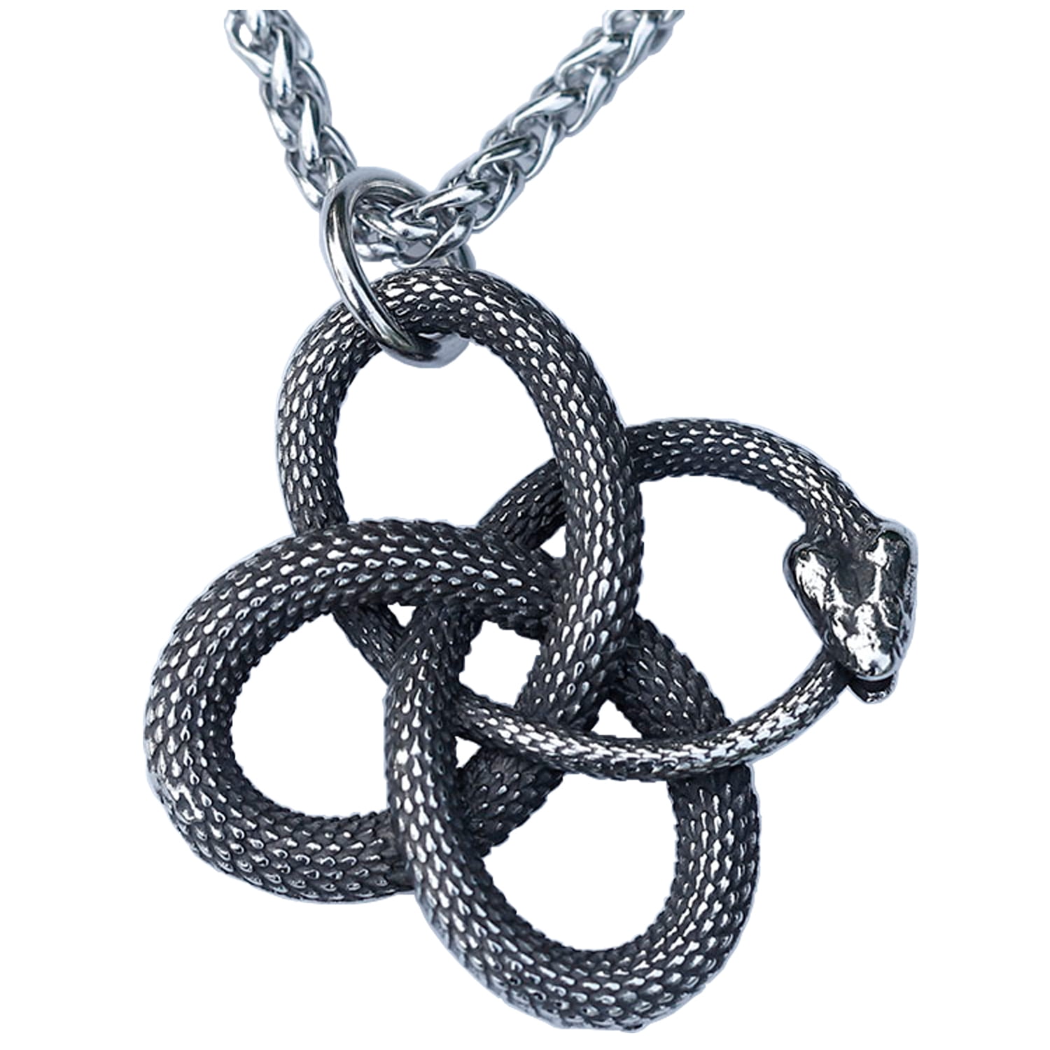 ZMY Home Chain Necklace Stainless Steel Handmade Jewelry Punk Rock Knot ...