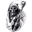 ZMY Home Stainless Steel Grim Reaper Ring Gothic Style Darkness Skull ...