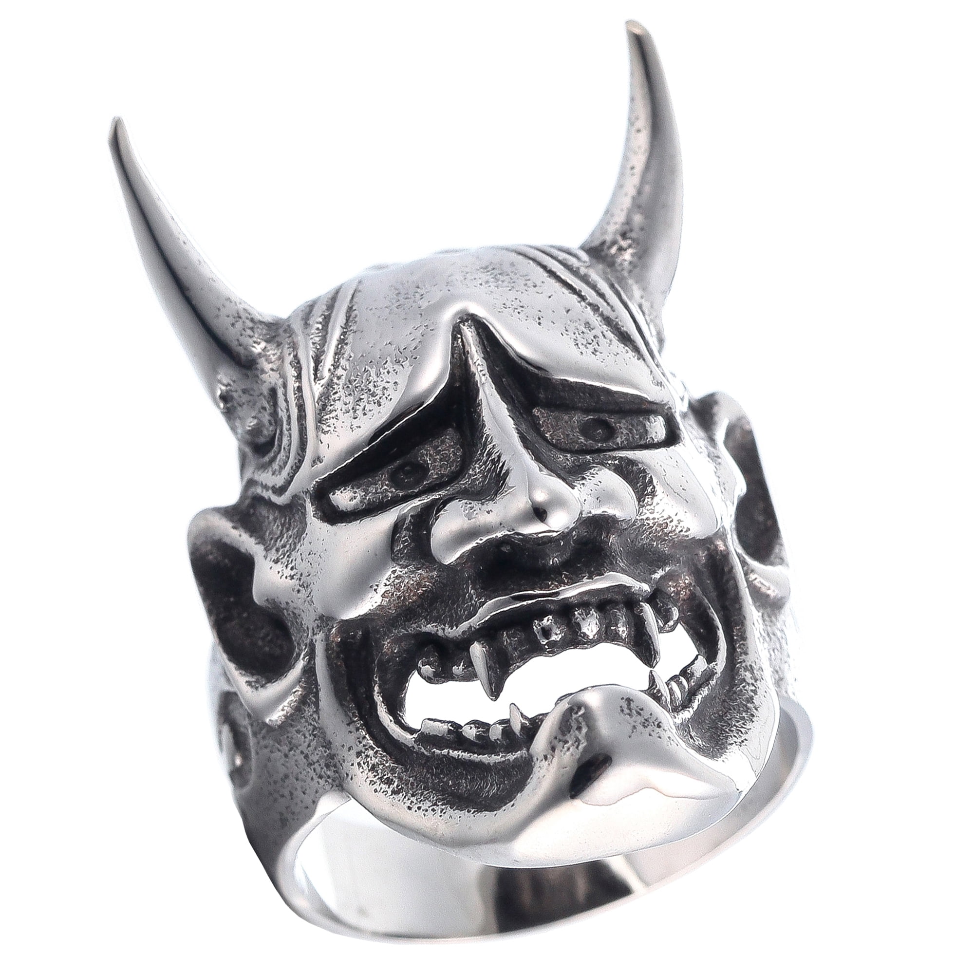 ZMY Home Stainless Steel Party Chunky Jewelry Edgy Japanese Demon Oni ...