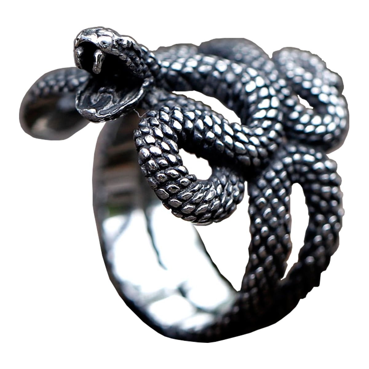 ZMY Home Stainless Steel Snake Ring Serpentine Style Jewelry for Men ...