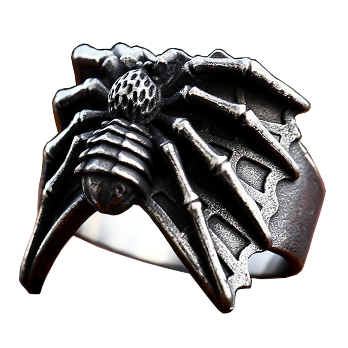 ZMY Home Stainless Steel Spider Evil Ring - Gothic Bold Design ...