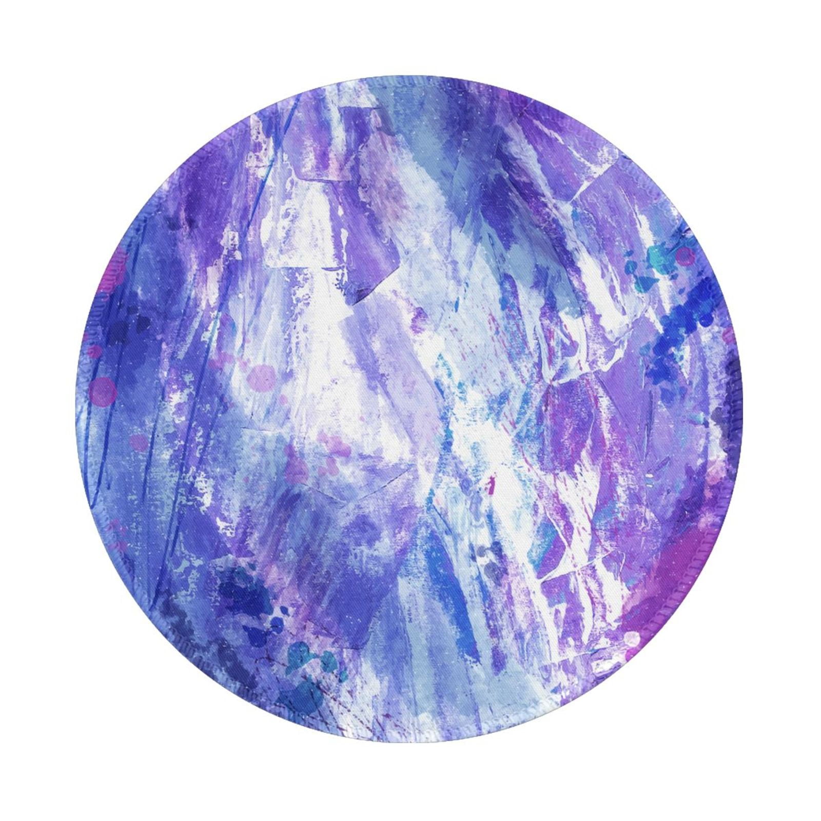 ZNDUO 2 Pack Round Mouse Pad Abstract Purple Watercolor 7.9" Small Non ...