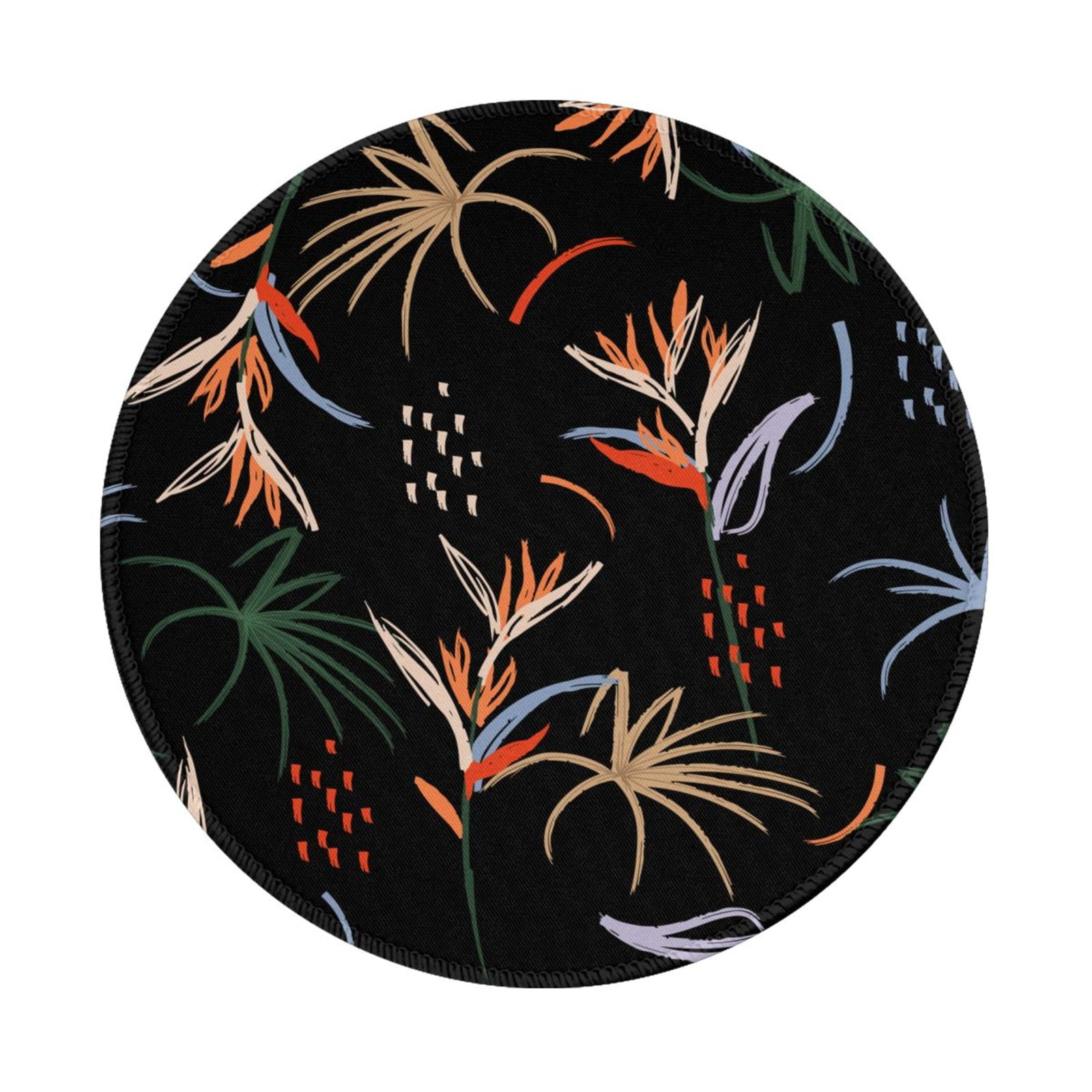 ZNDUO 2 Pack Round Mouse Pad Abstract Watercolor Flower Doodle 7.9 ...