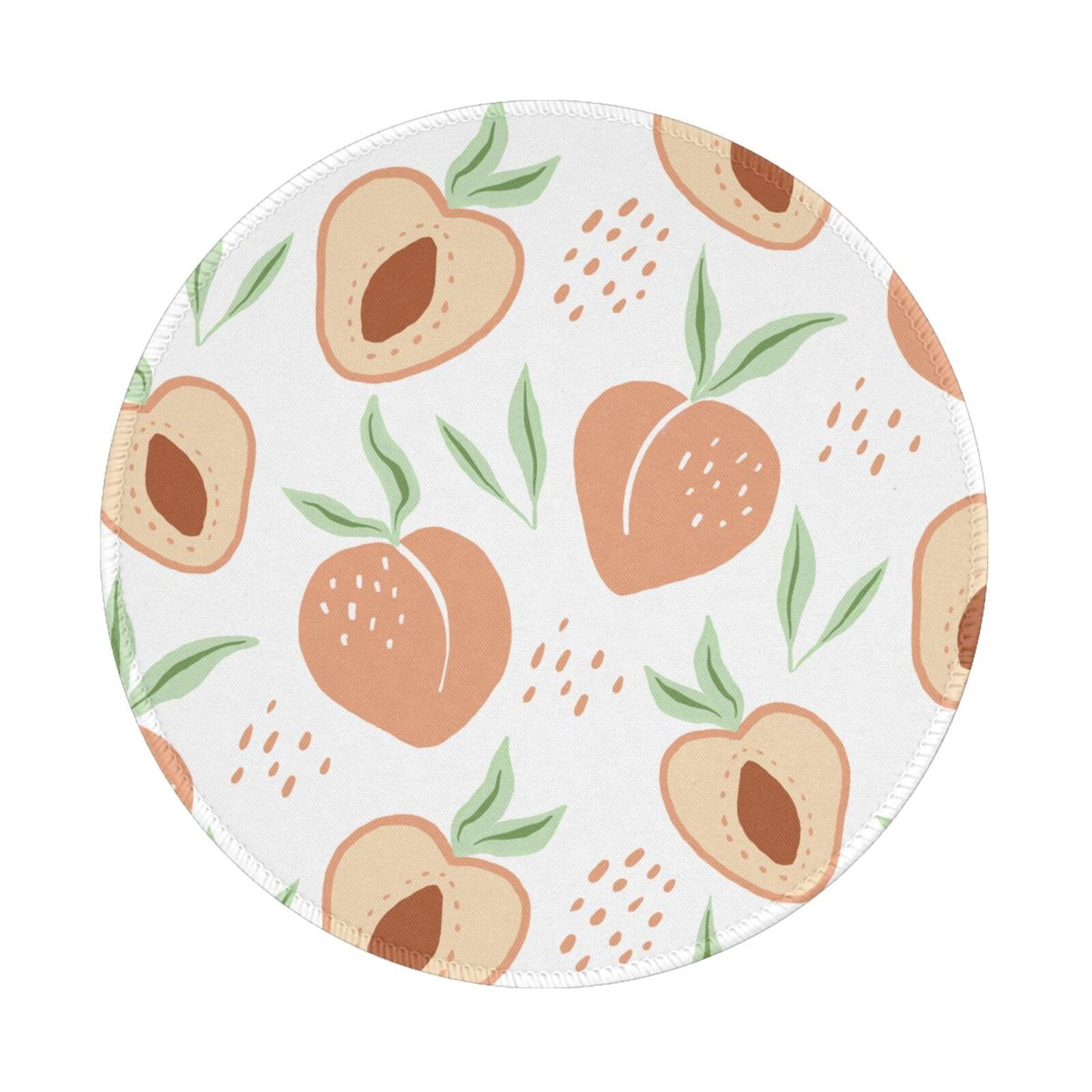 ZNDUO 2 Pack Round Mouse Pad Abstract Watercolor Peach Doodle 7.9 ...