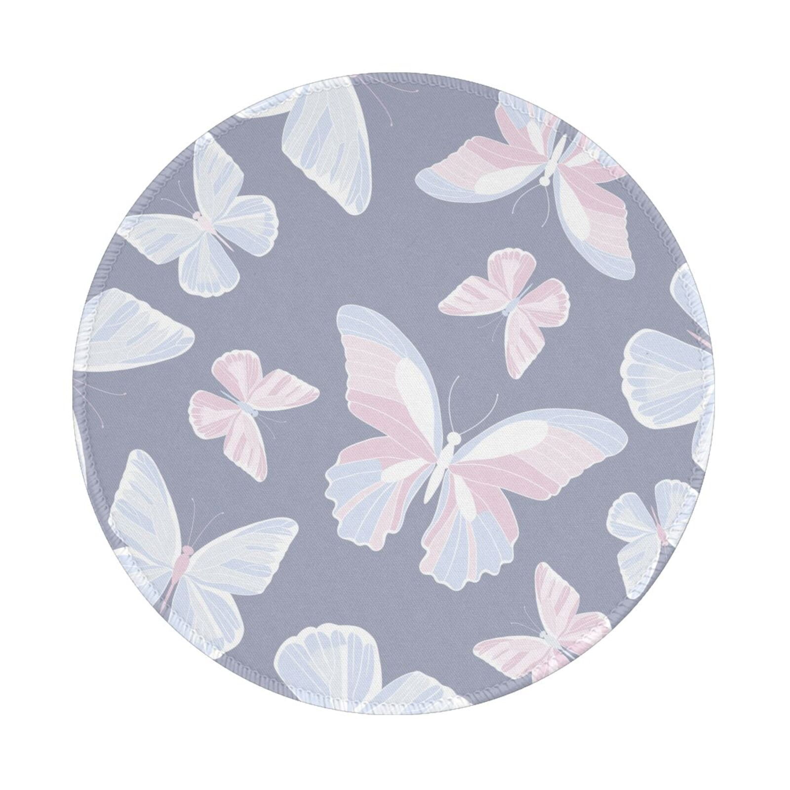 ZNDUO 2 Pack Round Mouse Pad Pastel Cute Butterfly Doodle 7.9" Small ...