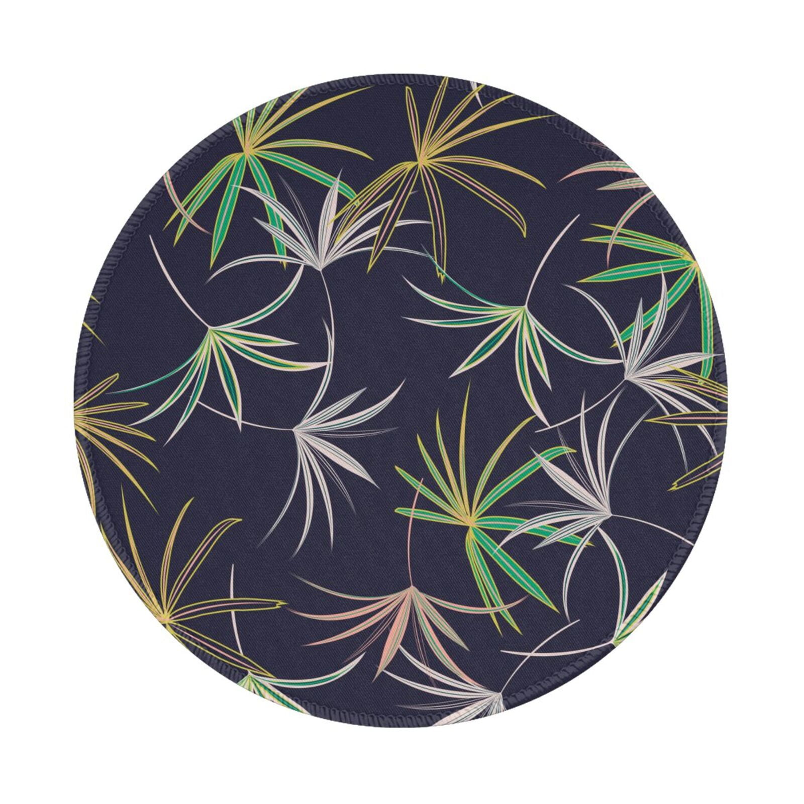 ZNDUO 2 Pack Round Mouse Pad Vintage Abstract Leaf Texture 7.9" Small ...