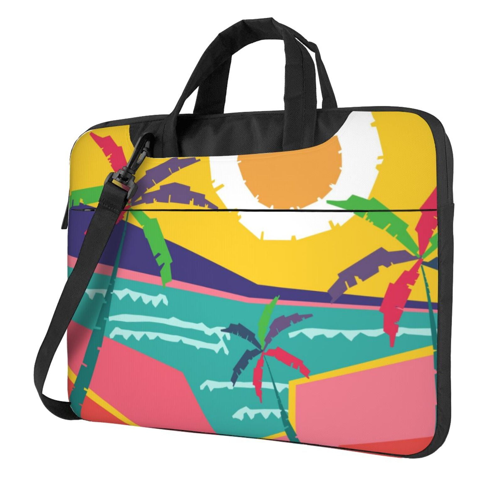 ZNDUO Abstract Beach Sunset Pattern Laptop Bag, 14 inch Business Casual ...