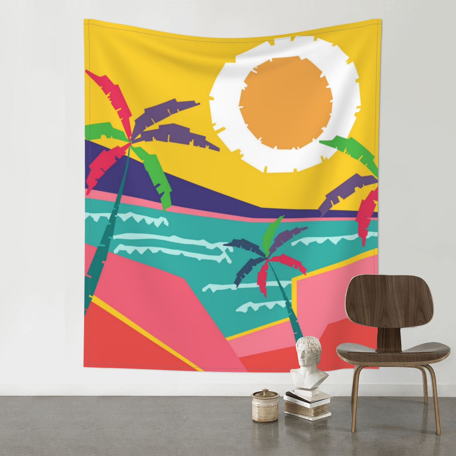 ZNDUO Abstract Beach Sunset Pattern Wall Tapestry, Tapestries for ...