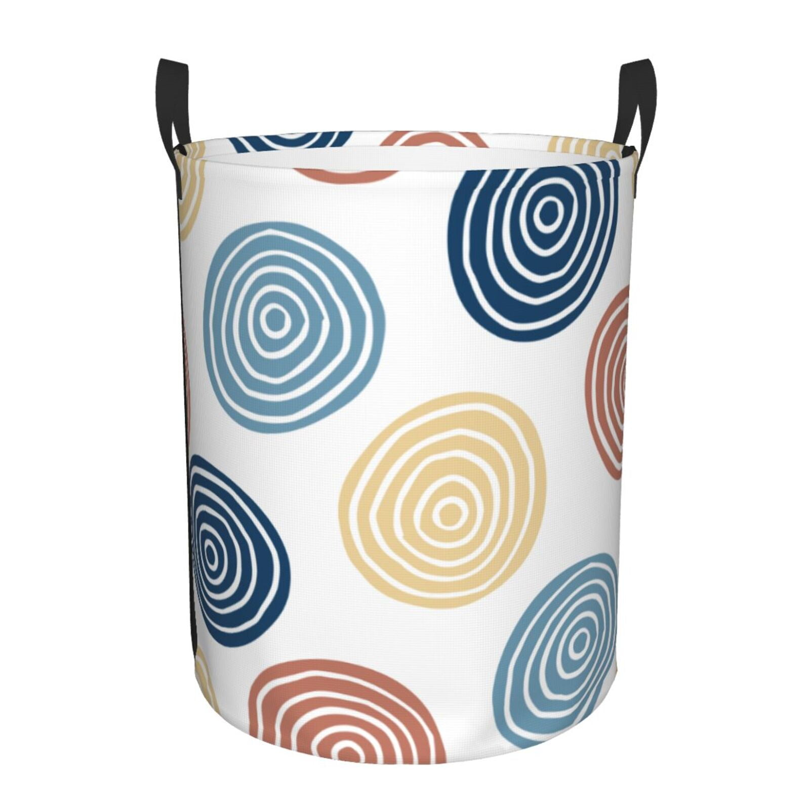 ZNDUO Abstract Circle Line Doodle Pattern Laundry Basket, Waterproof ...