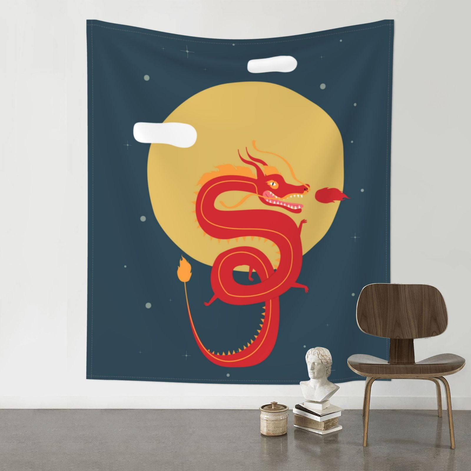 ZNDUO Abstract Dragon Cartoon Art Pattern Wall Tapestry, Tapestries for ...