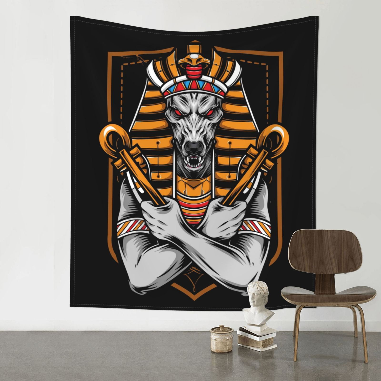 ZNDUO Abstract Egyptian Anubis Pattern Wall Tapestry, Tapestries for ...