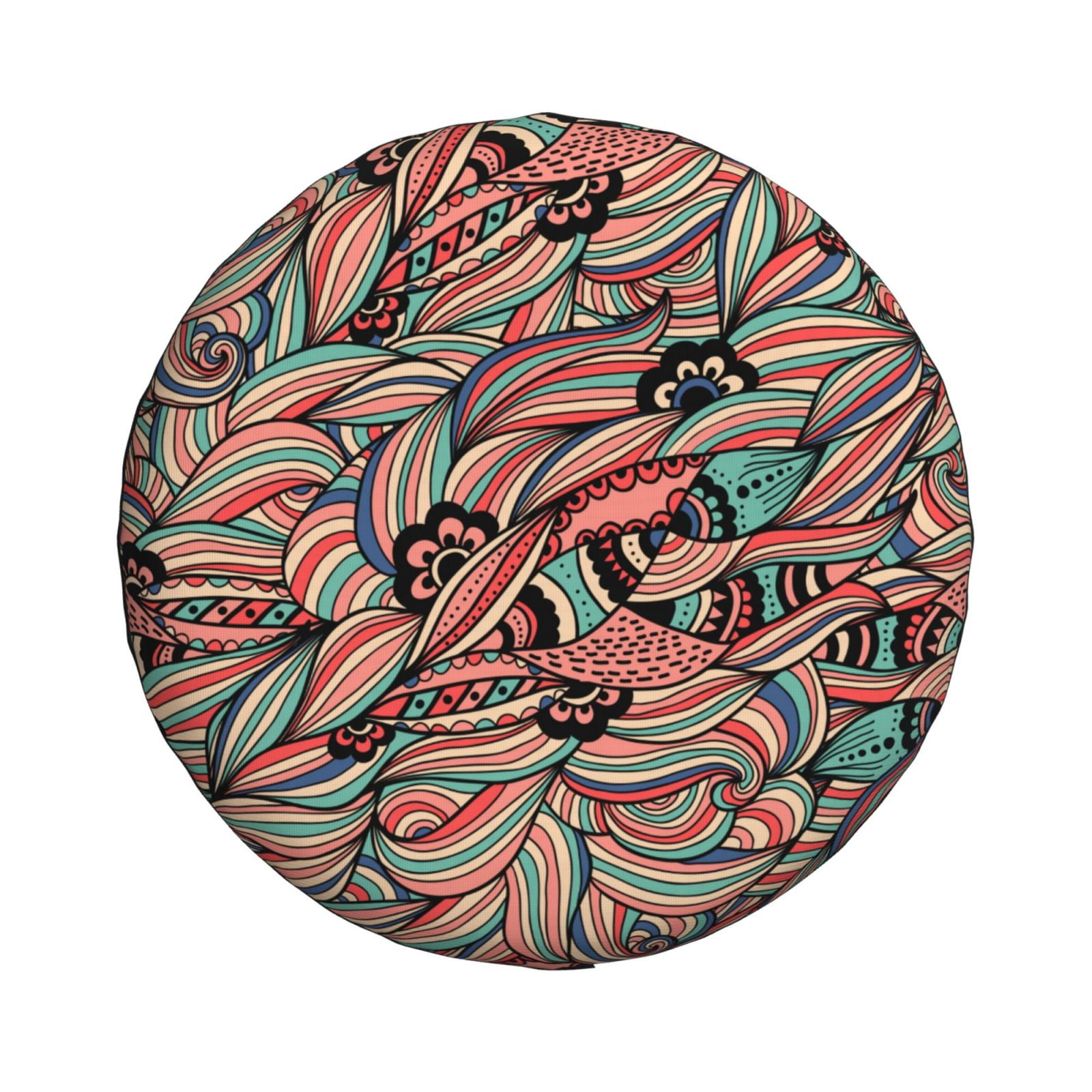 ZNDUO Abstract Floral Vintage Pattern Spare Tire Cover, Universal Spare ...