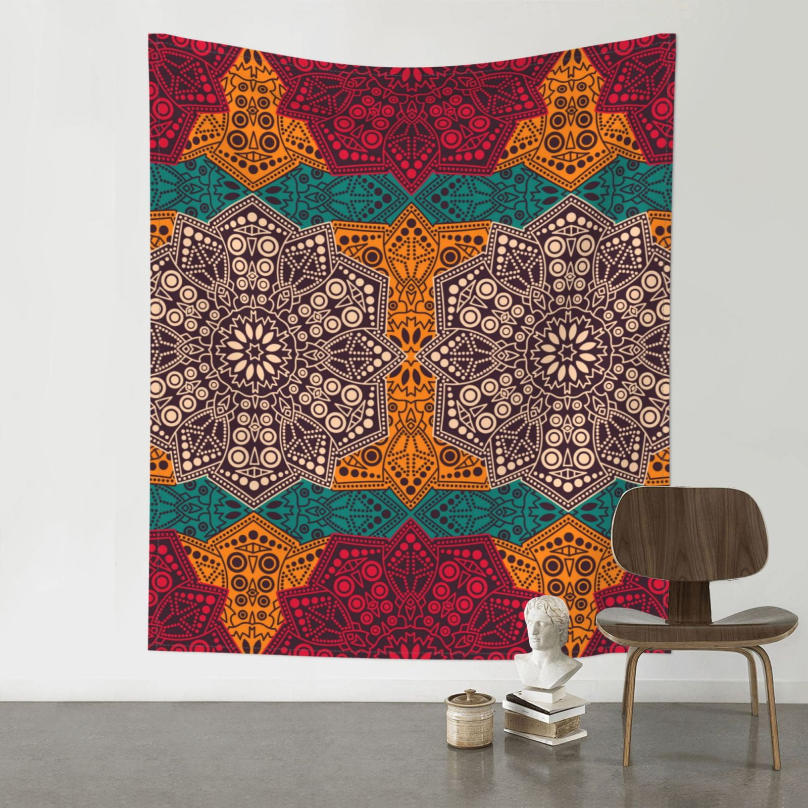 ZNDUO Abstract Geometric Mandala Pattern Wall Tapestry, Tapestries for ...