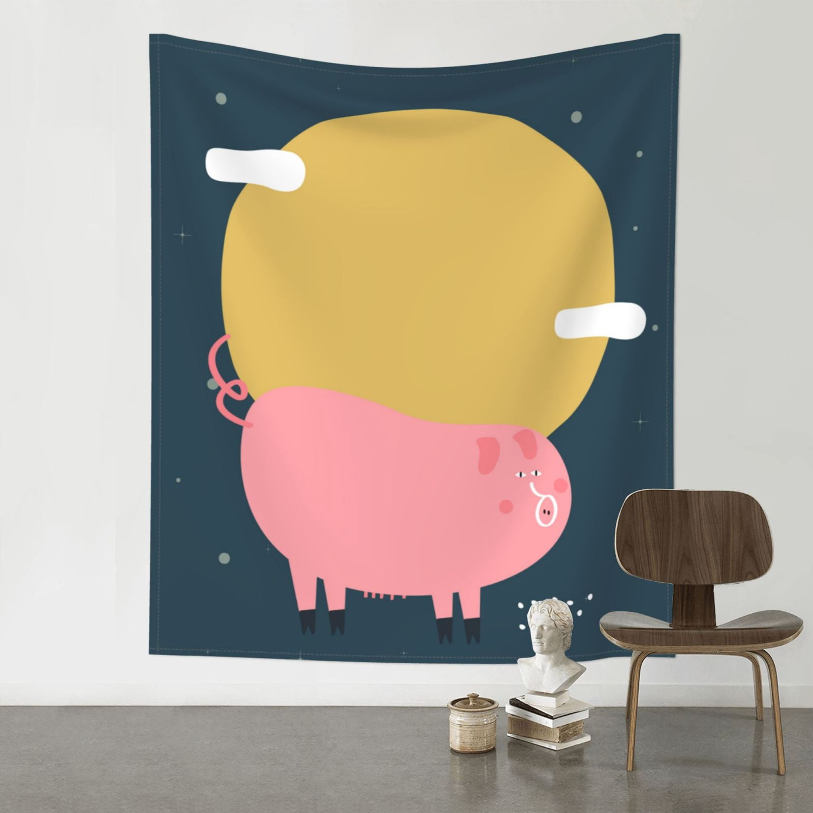 ZNDUO Abstract Pig Cartoon Art Pattern Wall Tapestry, Tapestries for ...